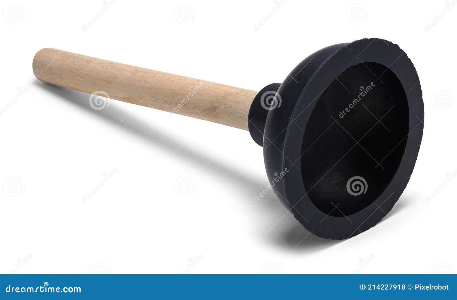 Plunger Black stock photo. Image of black, wood, toilet - 214227918