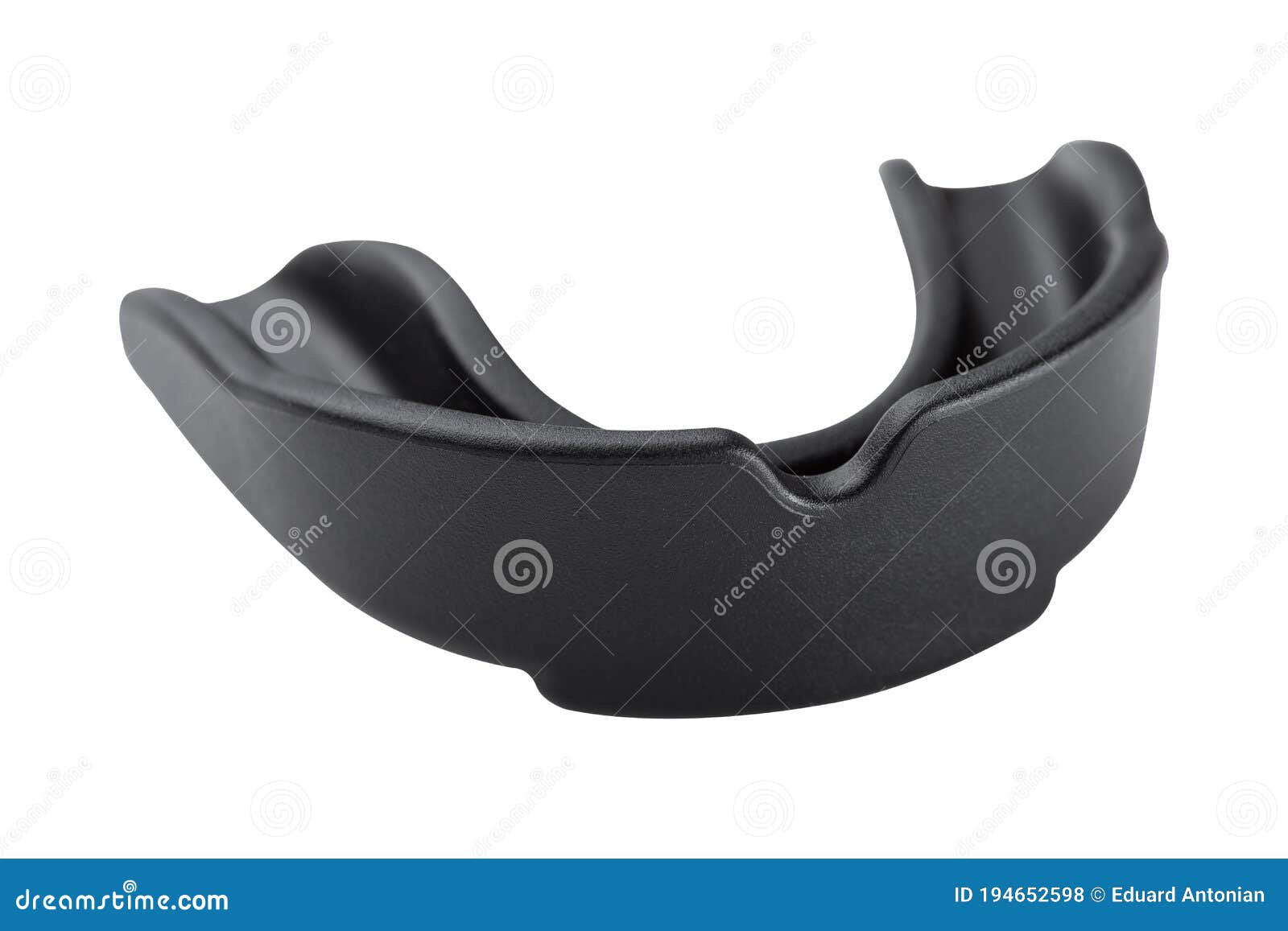 Black Rubber Protection for Teeth, for Boxing or for Karate, on a White ...