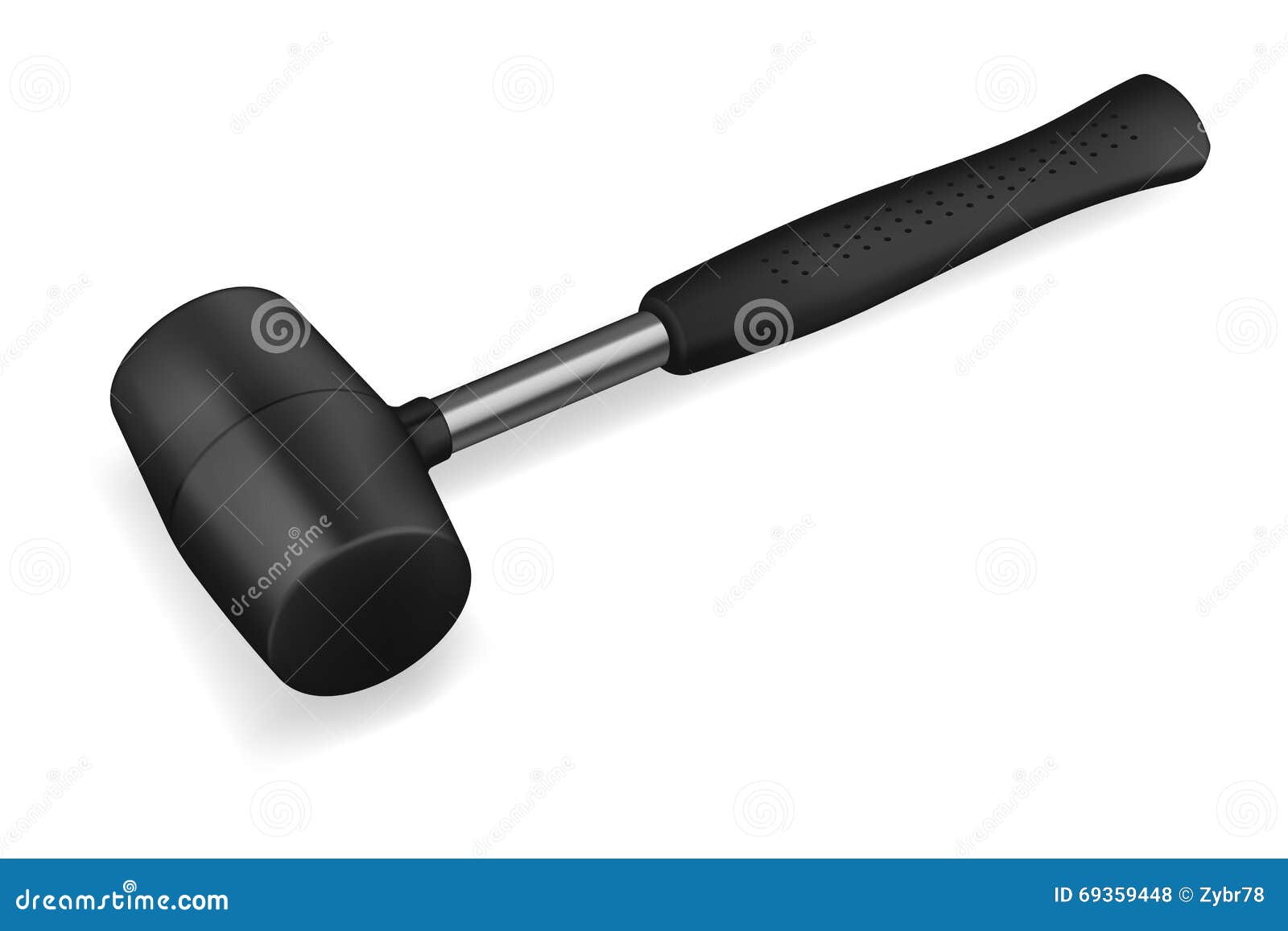 Black rubber sledgehammer stock vector. Illustration of single - 69359448