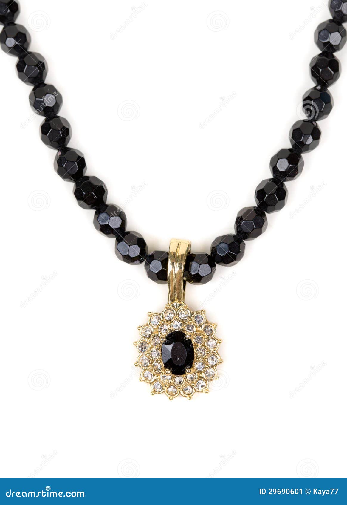 Black Ruby necklace stock image. Image of accessory, black - 29690601
