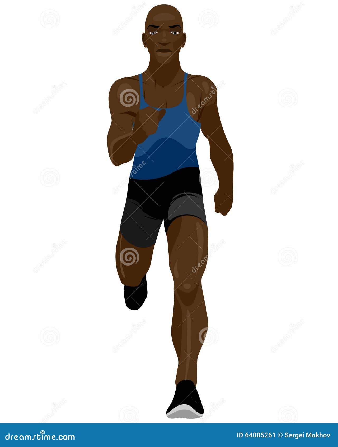 Sprinter Runs A Distance Of 200 Meters Cartoon Vector | CartoonDealer ...