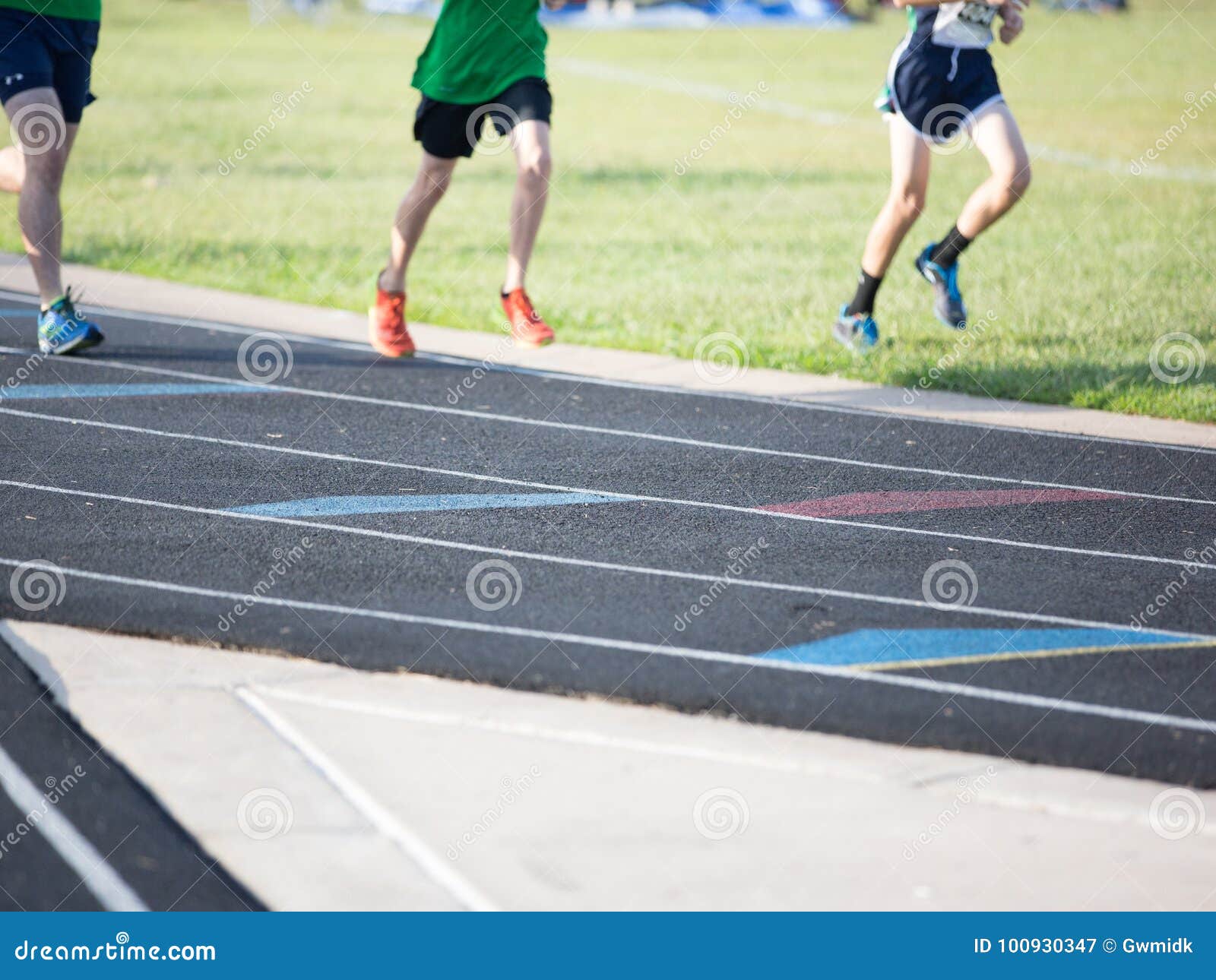 Curved Running Track stock image. Image of white, black - 100930347