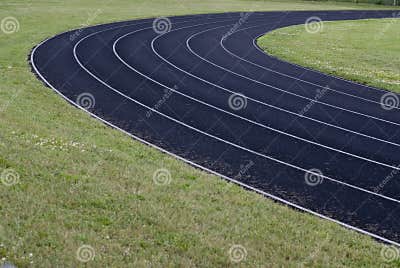 Black running track stock image. Image of healthy, lanes - 6330091