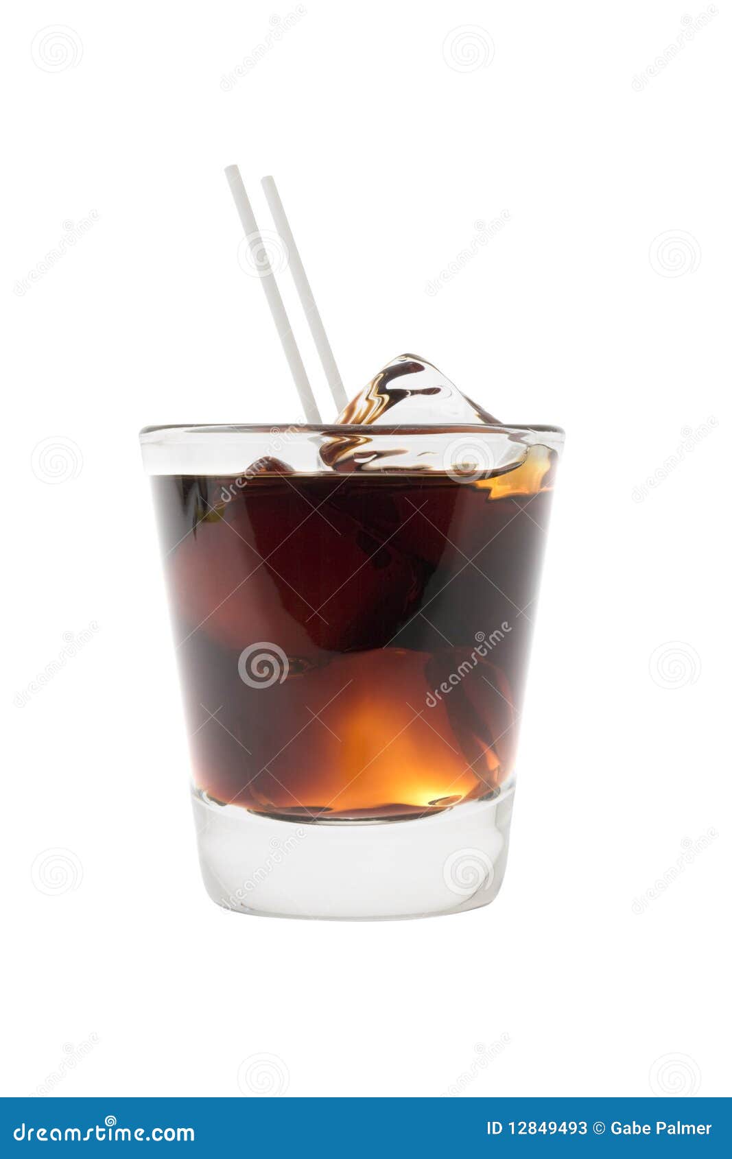Black Russian cocktail stock image. Image of brown, liqueur - 12849493