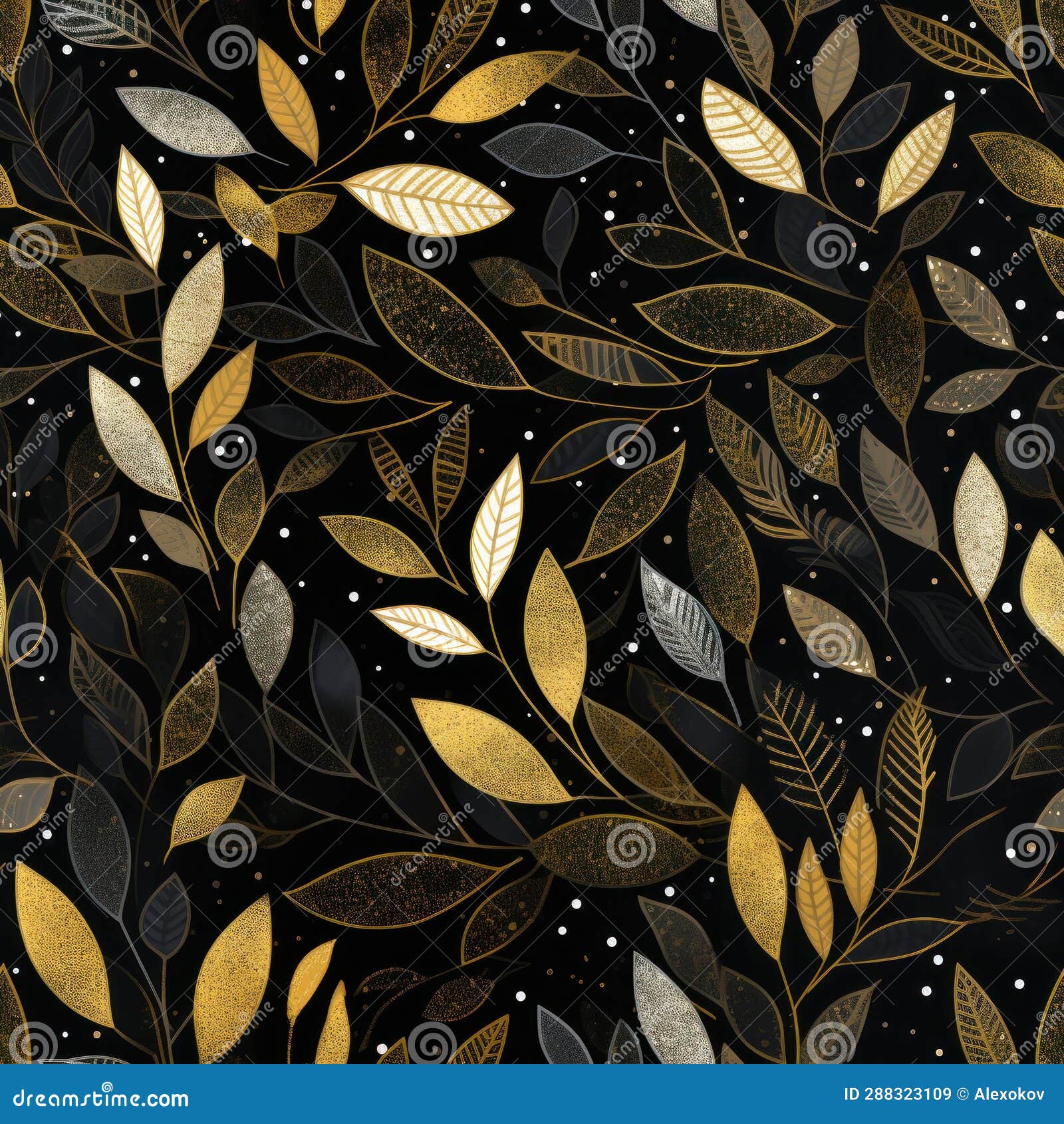 Black and Rustic Gold Foil Metallic Pattern AI Generated Stock ...