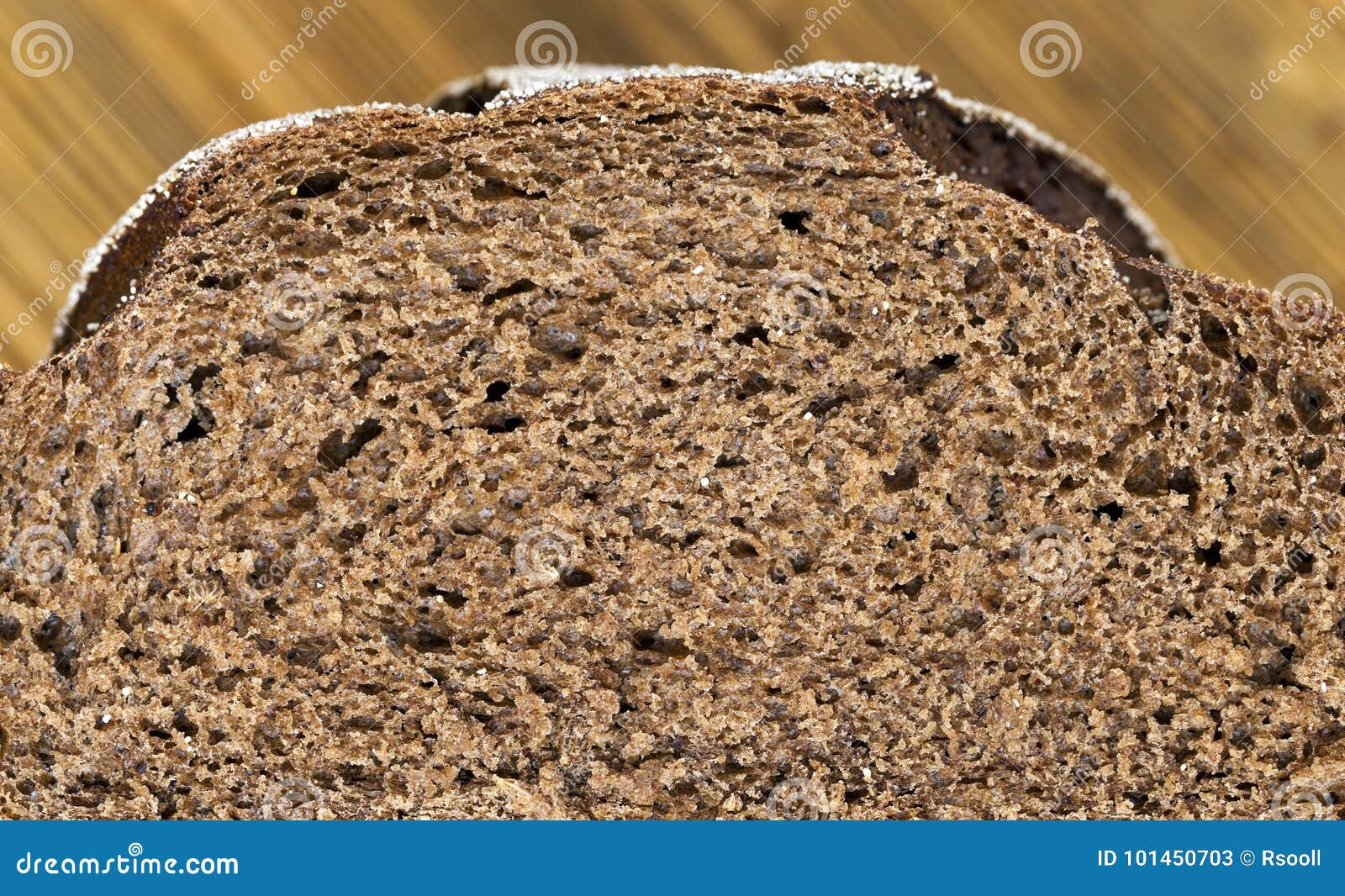 Rye bread slice stock image. Image of loaf, nutrition - 101450703
