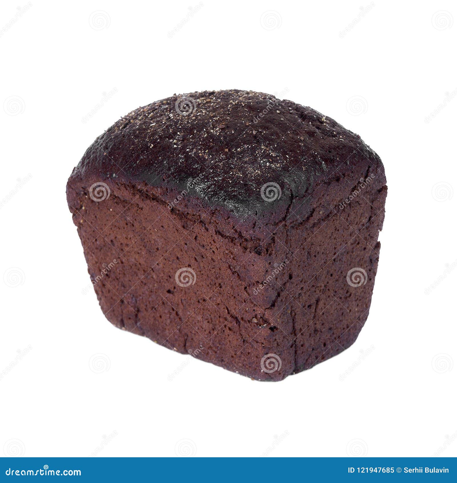 Black Rye Bread Isolated on a White Background Stock Image - Image of ...