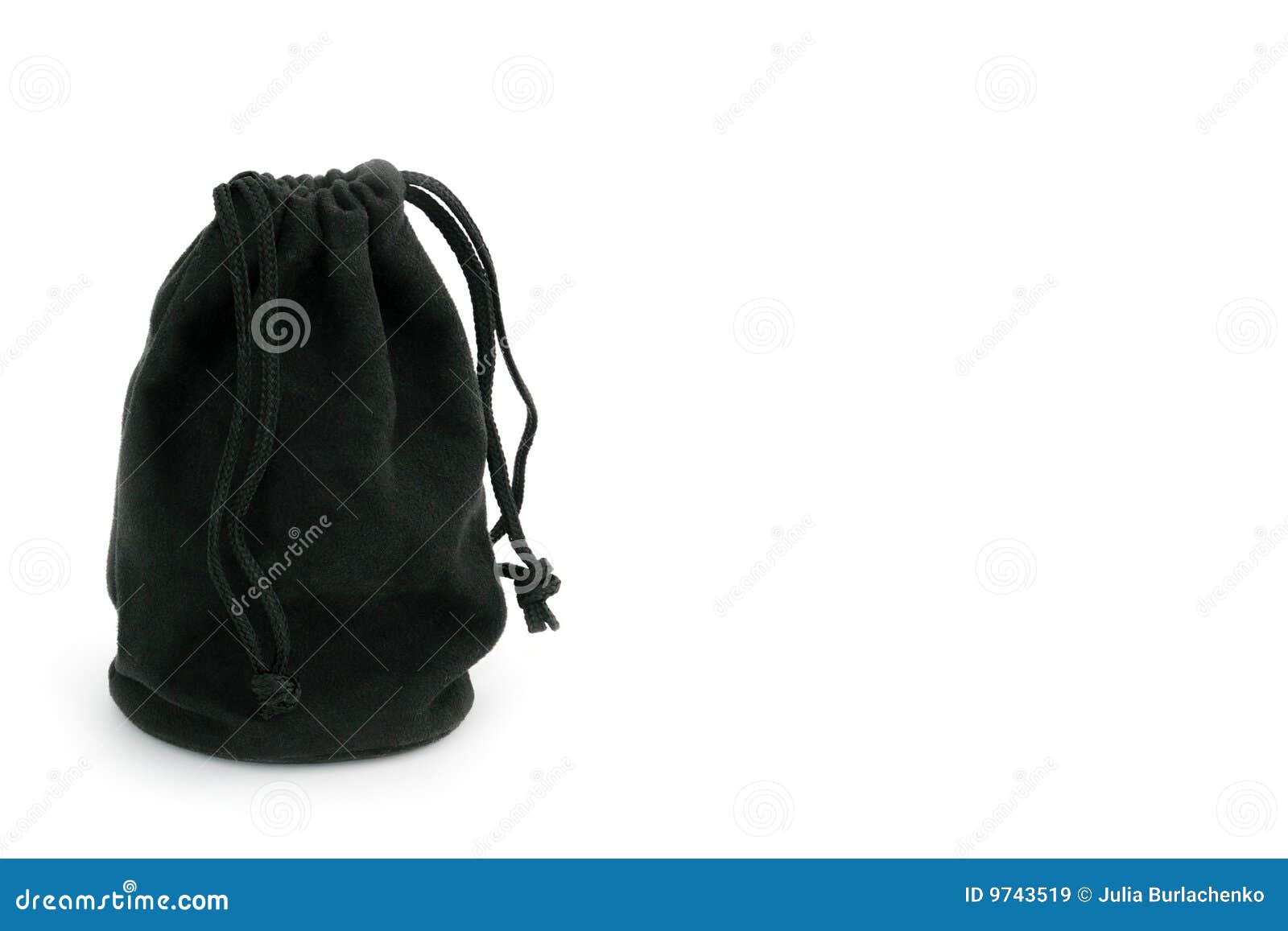 Black sack stock image. Image of single, purse, closed - 9743519
