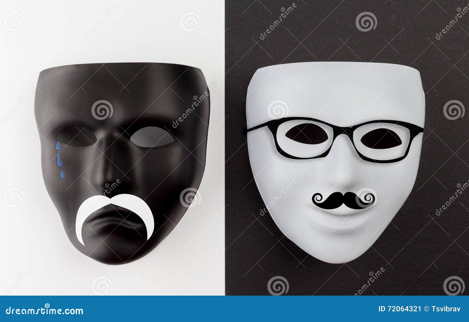 White Mask With Mustache