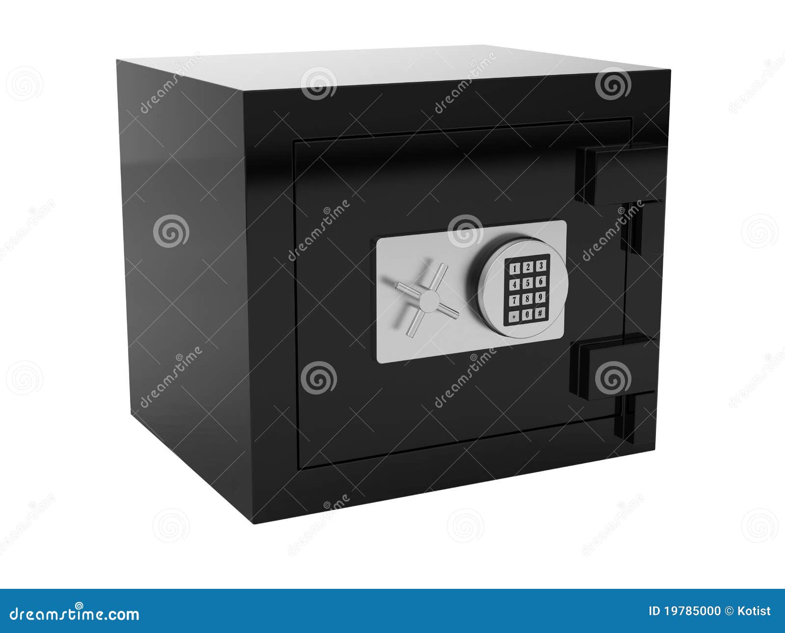 Black Safe stock illustration. Illustration of deposit - 19785000