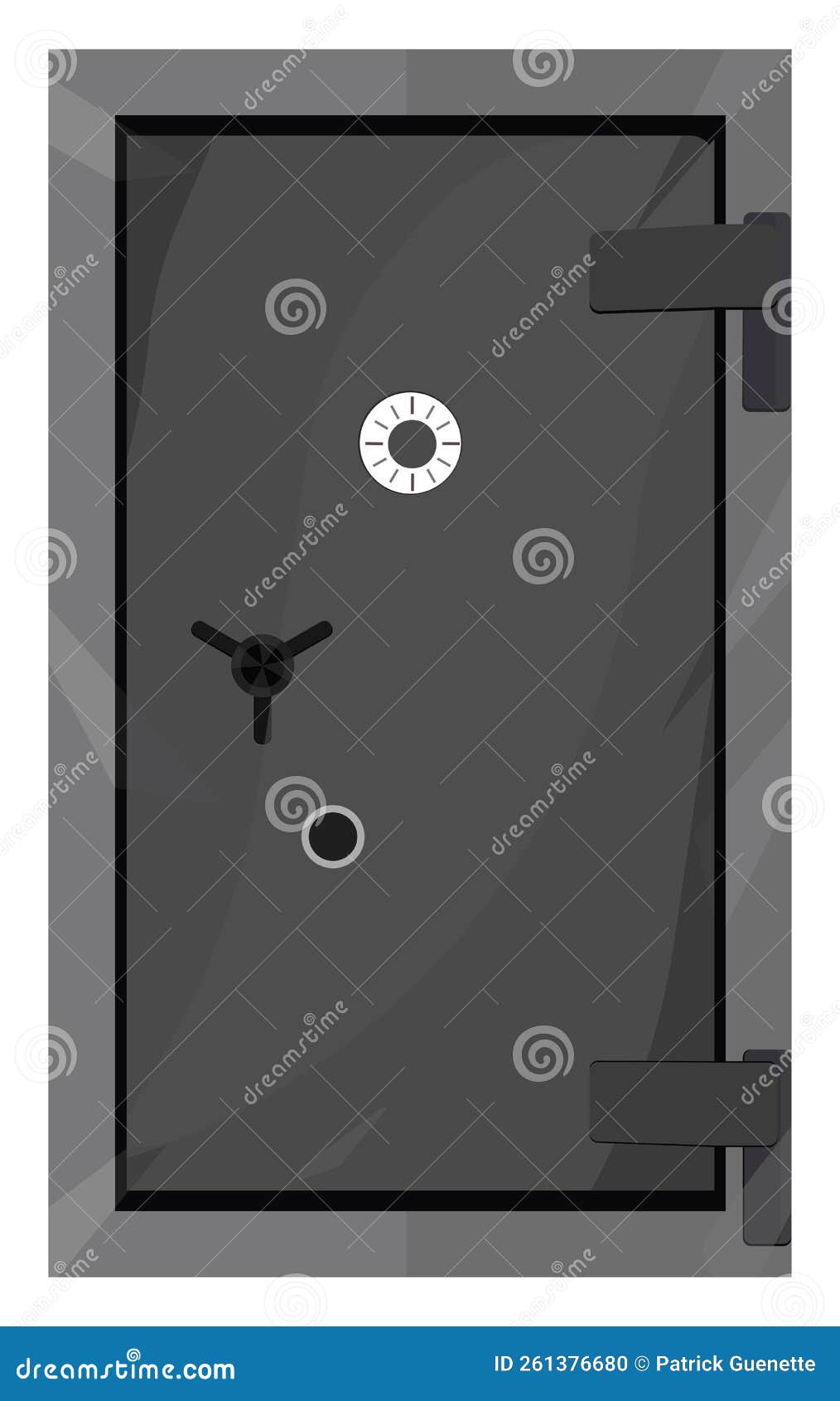 Black safe, icon stock vector. Illustration of bank - 261376680