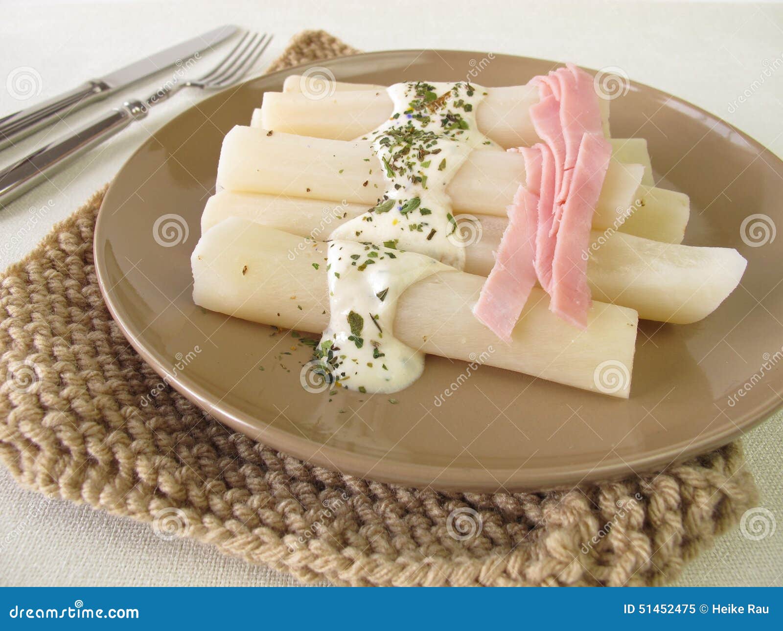 Black Salsify Roots with Mustard Sauce and Cooked Ham Stock Image ...