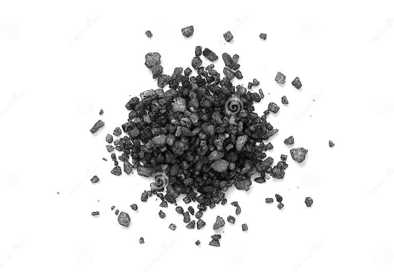 Black Salt Isolated on White Stock Image - Image of himalayan, isolated ...