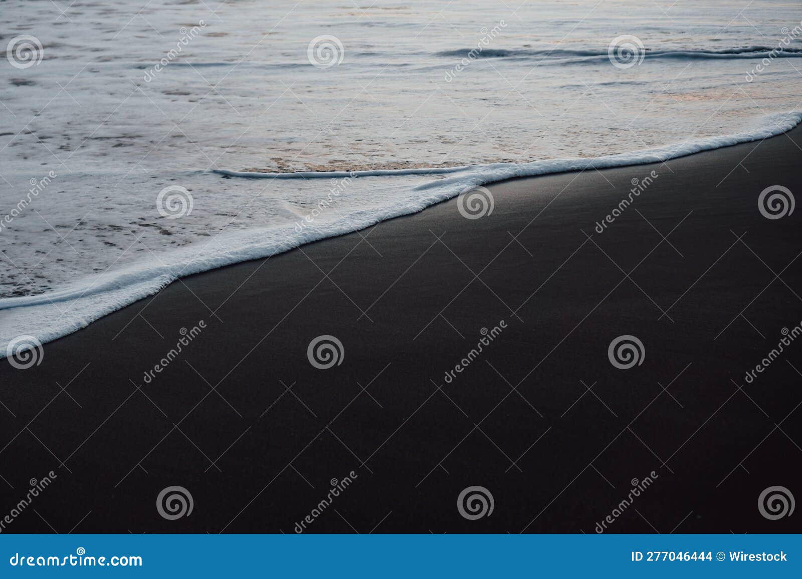 Black Sand Beach and Ocean Wave, Black Sand Texture, Abstract Nature ...