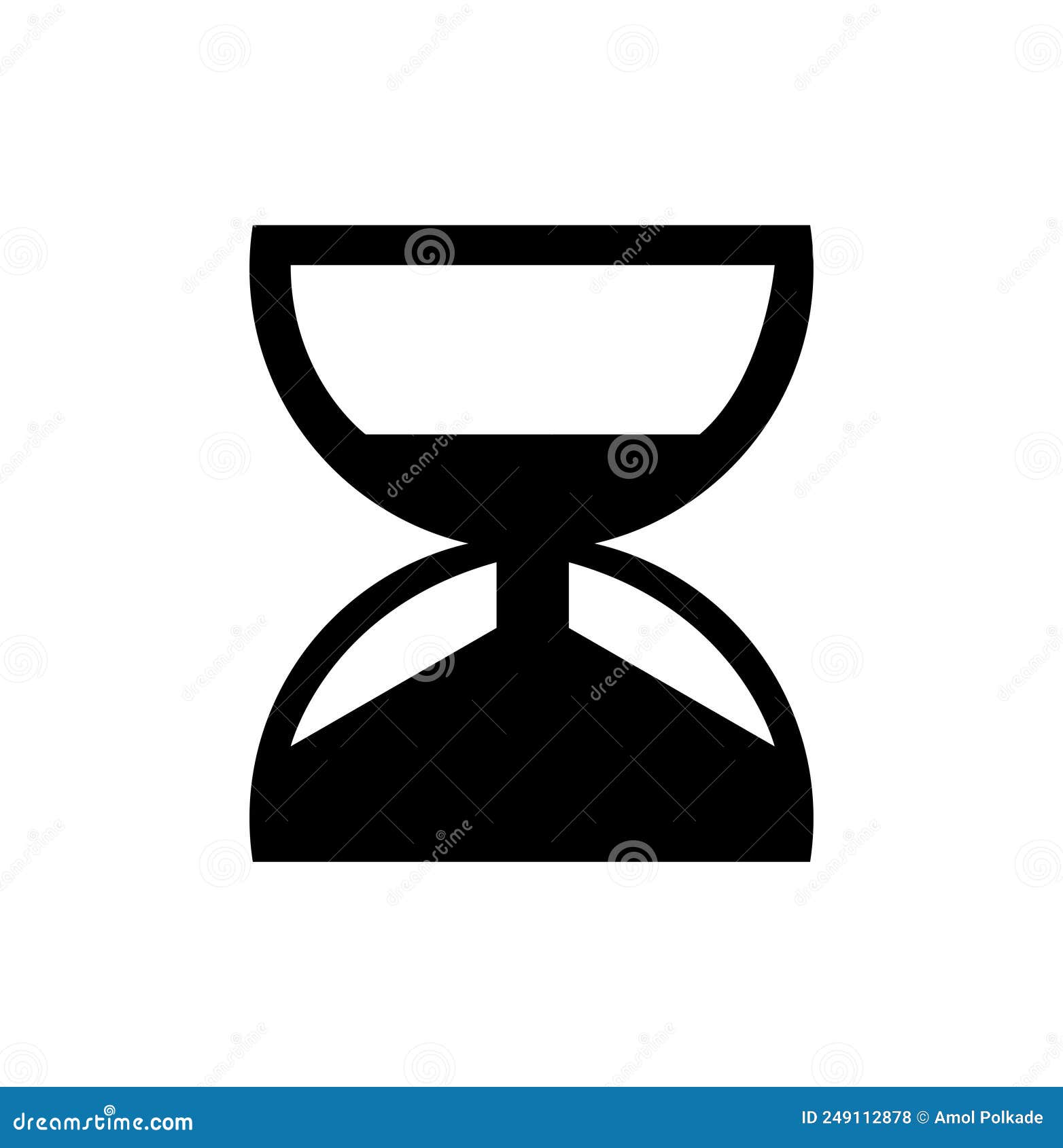 Black Sand Clock Icon. Clock Time Symbol Stock Illustration ...