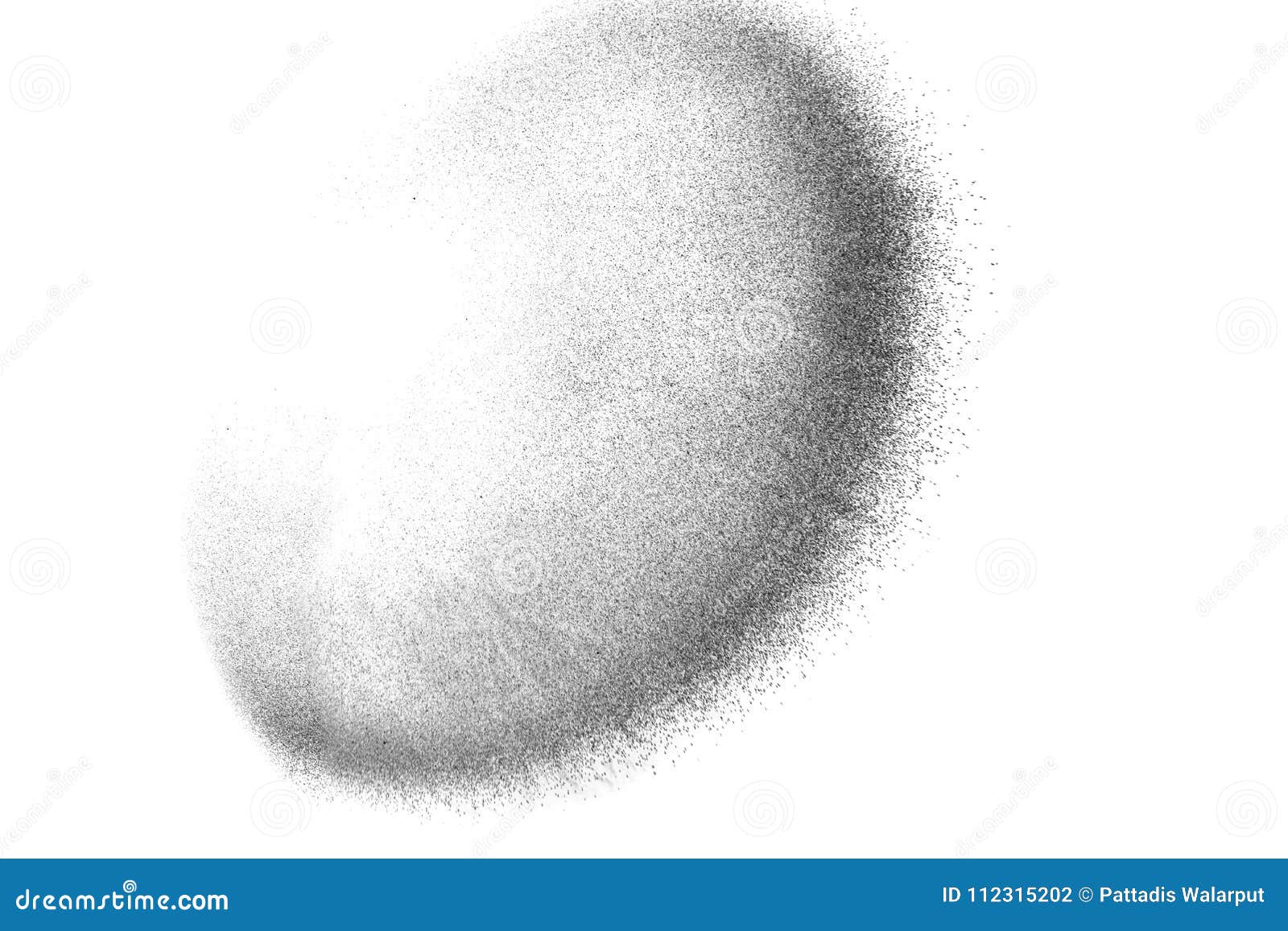 Black Sand Explosion Against White Background. Stock Photo - Image of ...