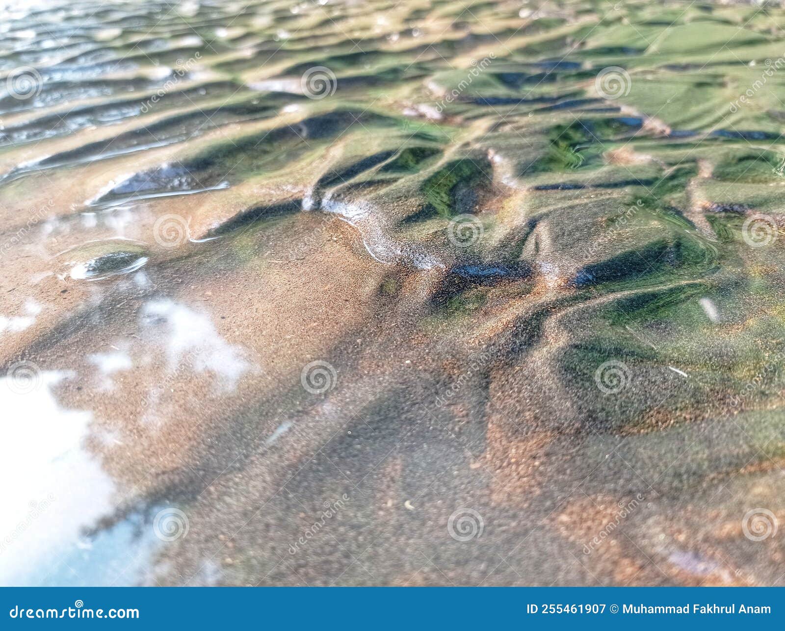 The Black Sand on the River Forms a Unique Texture Stock Image - Image ...