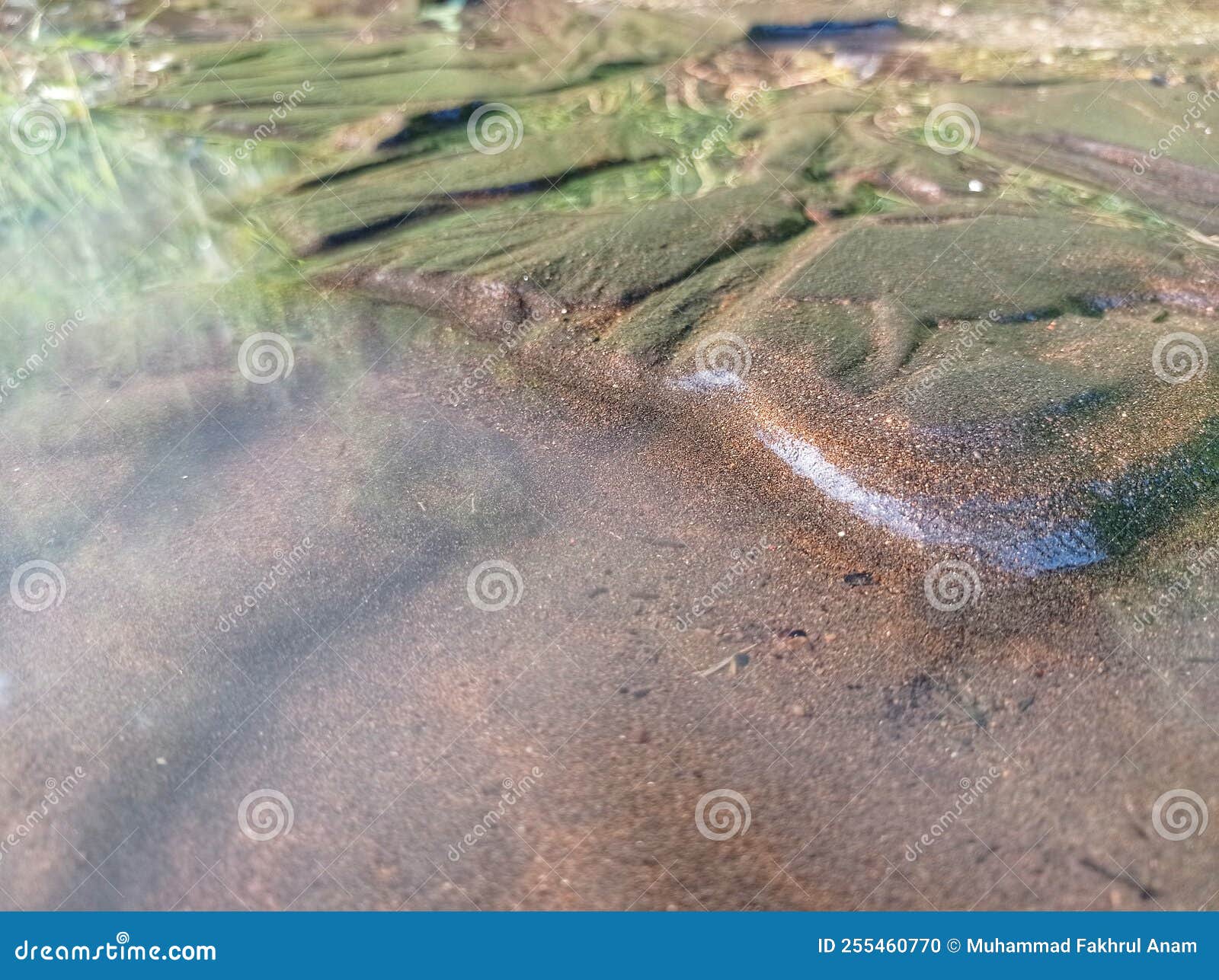 The Black Sand on the River Forms a Unique Texture Stock Photo - Image ...