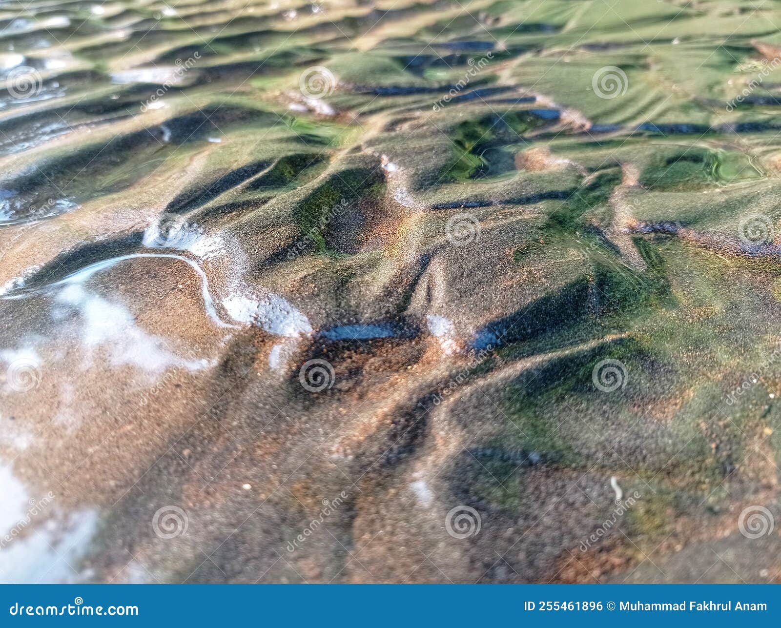 The Black Sand on the River Forms a Unique Texture Stock Photo - Image ...