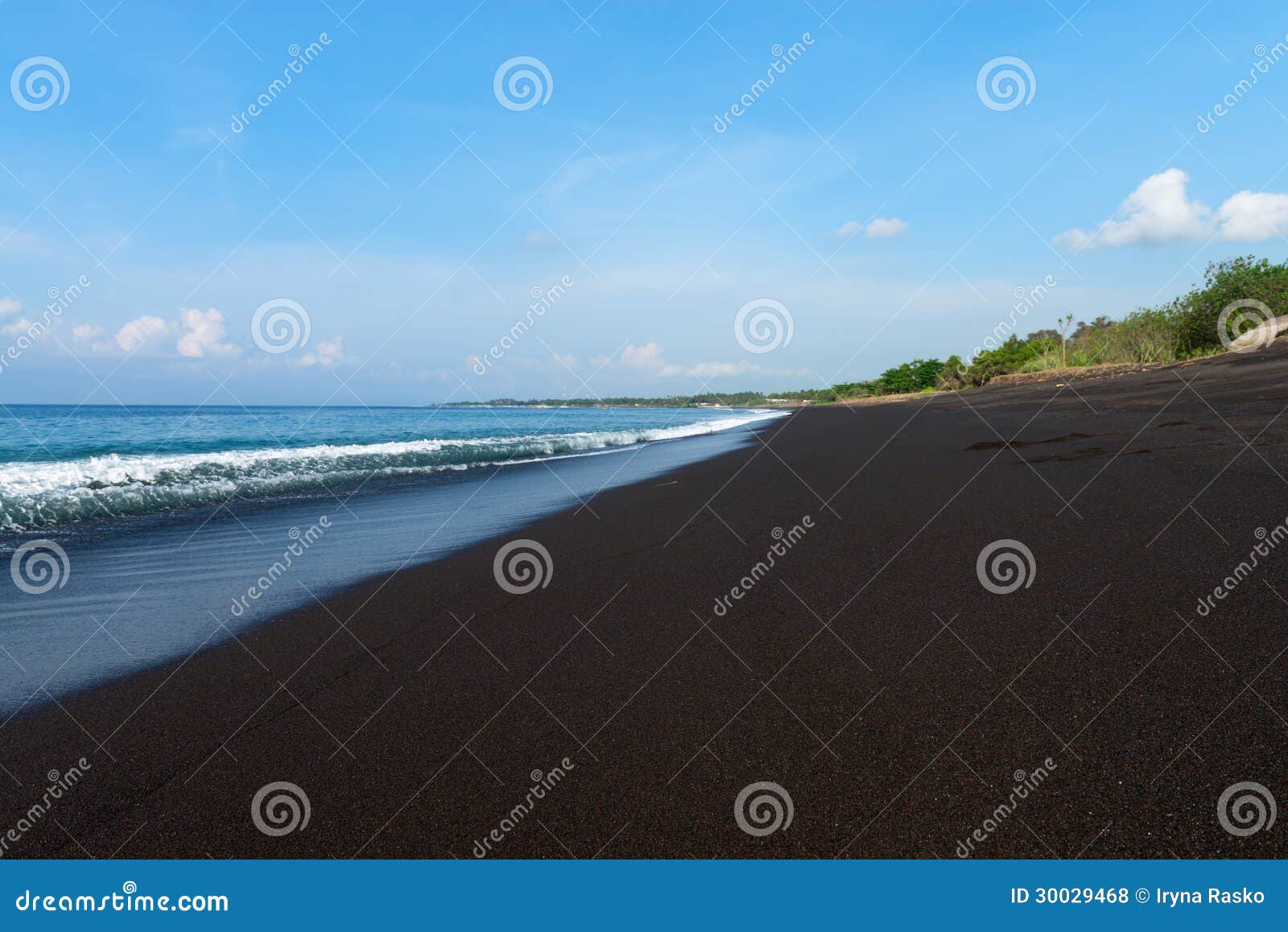 Black sand volcanic beach stock photo. Image of bali - 30029468