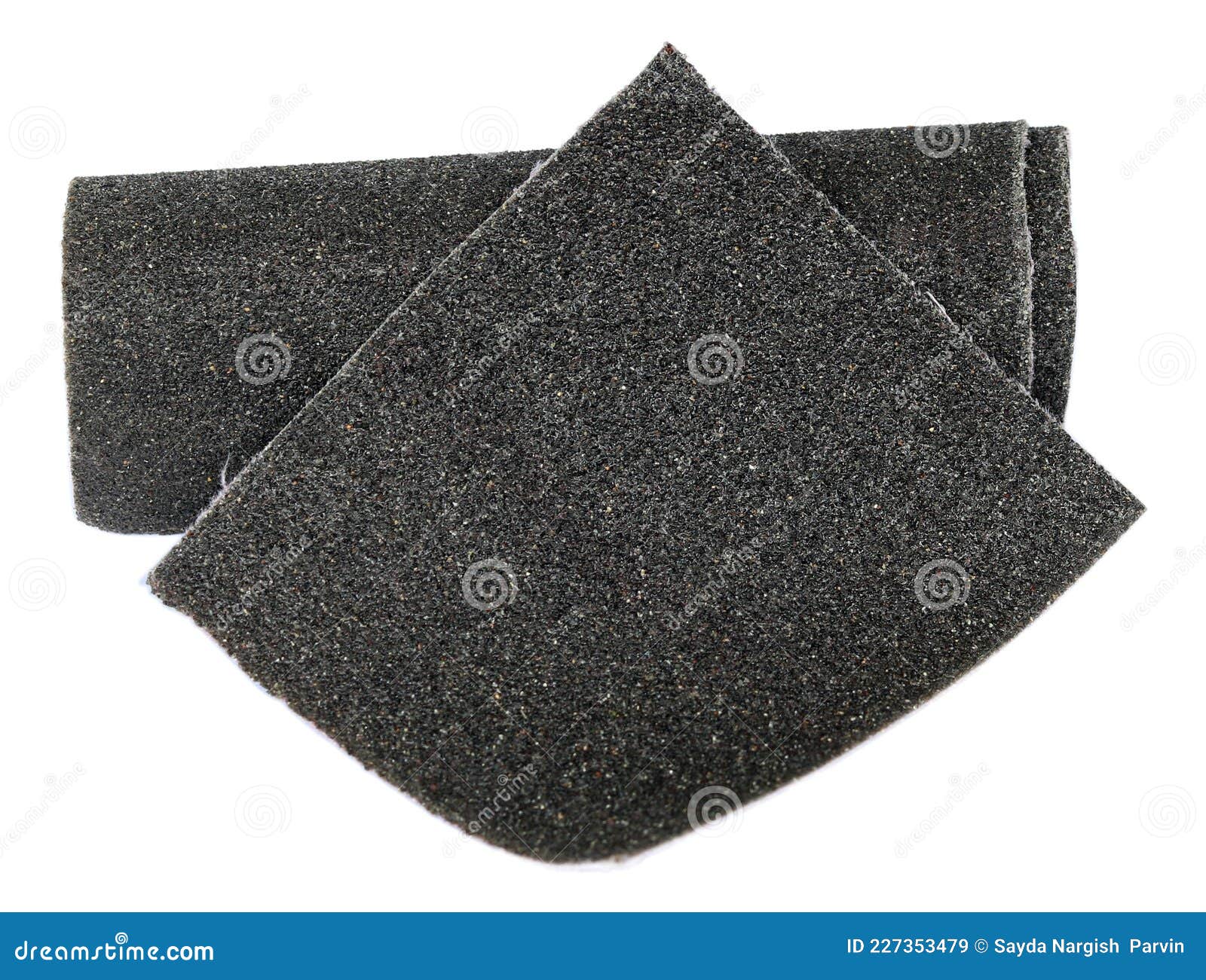 Black Sandpaper Isolated Over White Background Stock Image - Image of ...