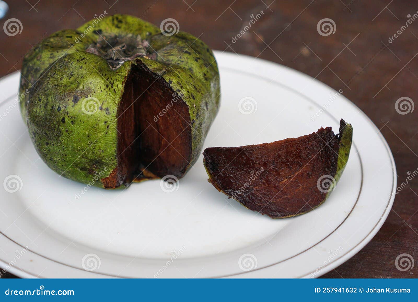 The Black Sapote, Also Known As the Chocolate Pudding Fruit. Exotic ...