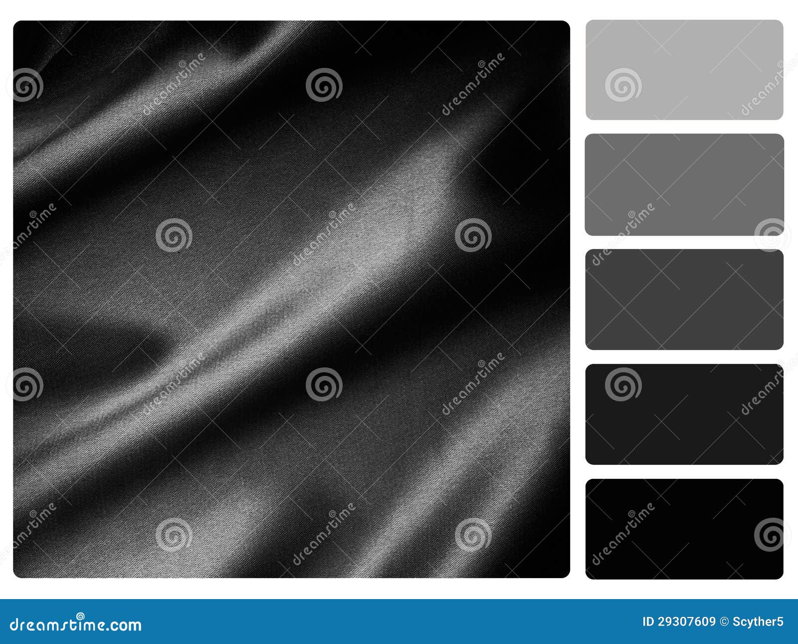 Black Satin Colour Palette Swatch Stock Illustration - Illustration of ...