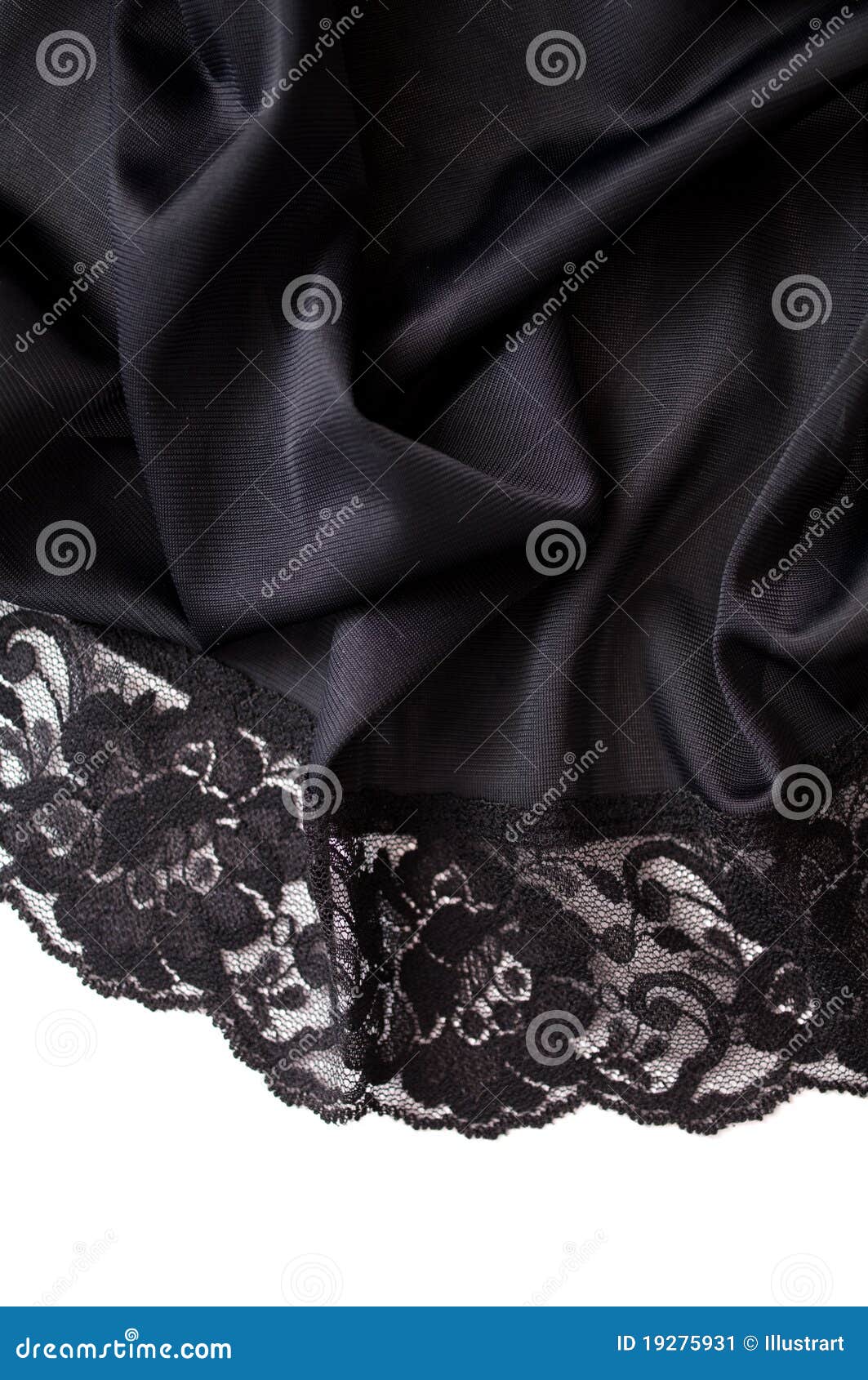Black Satin With Lace Border Stock Image | CartoonDealer.com #19275931