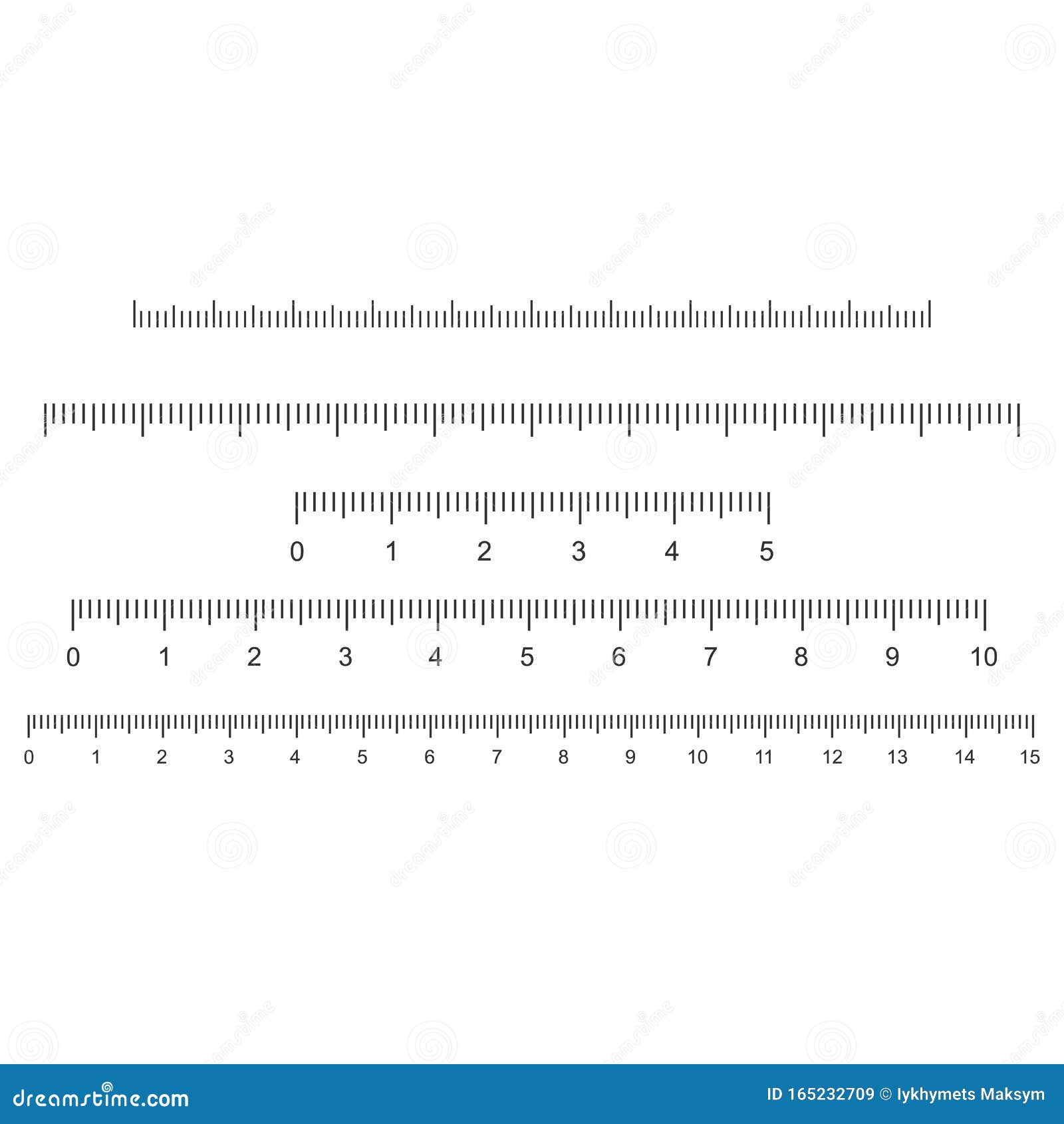 Scale For Rulers. Ruler Scale. Centimeters Measuring Scale. Vector ...