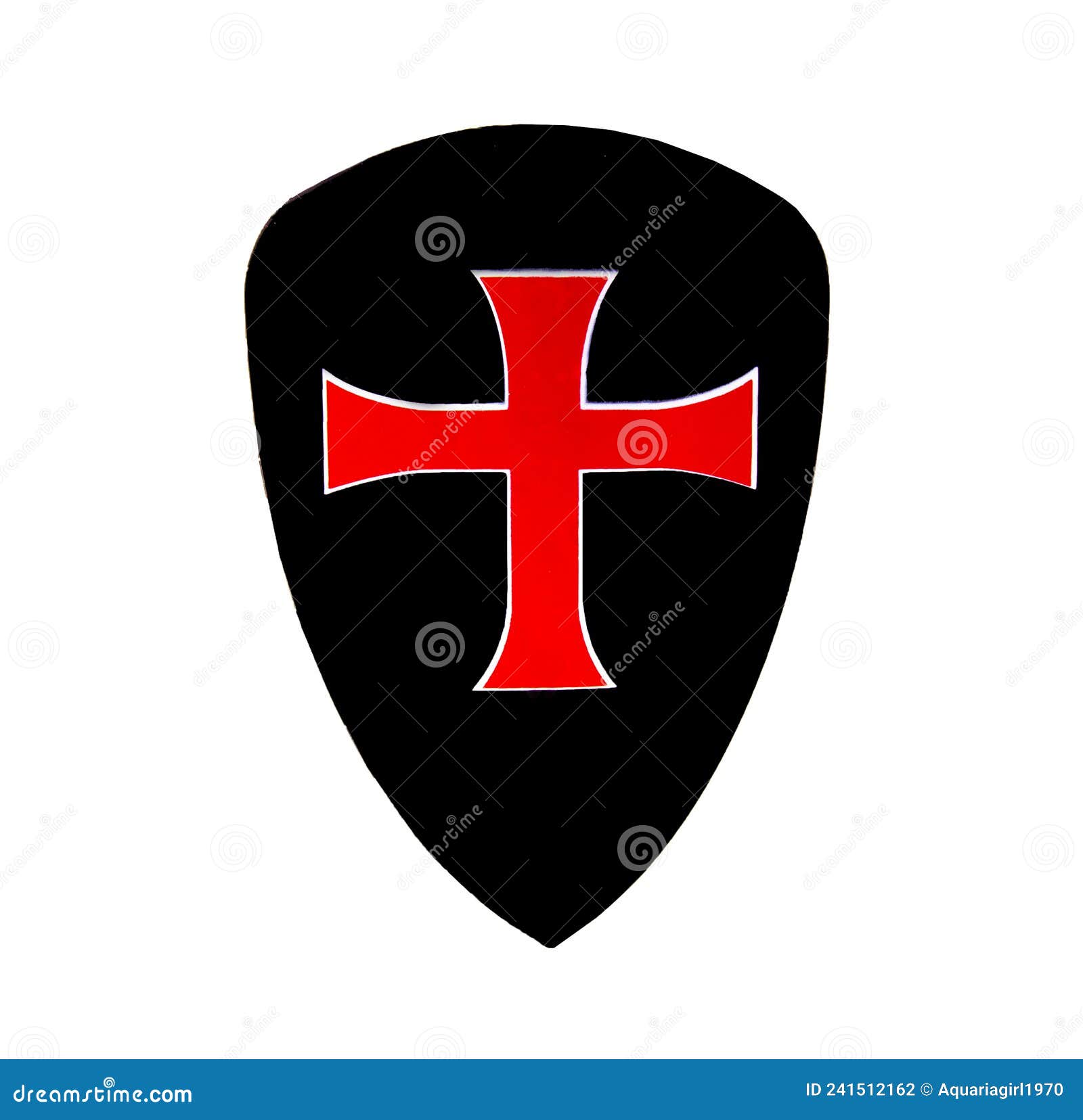 Black red cross shield stock illustration. Illustration of icon - 241512162