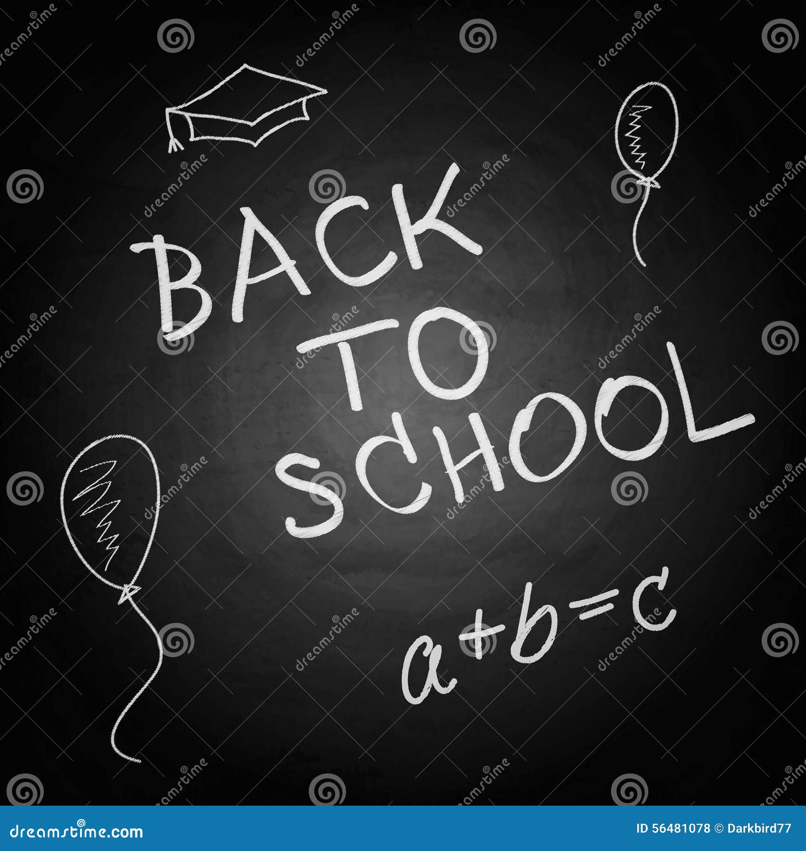 Black School Chalkboard Background. Back To School Stock Illustration ...