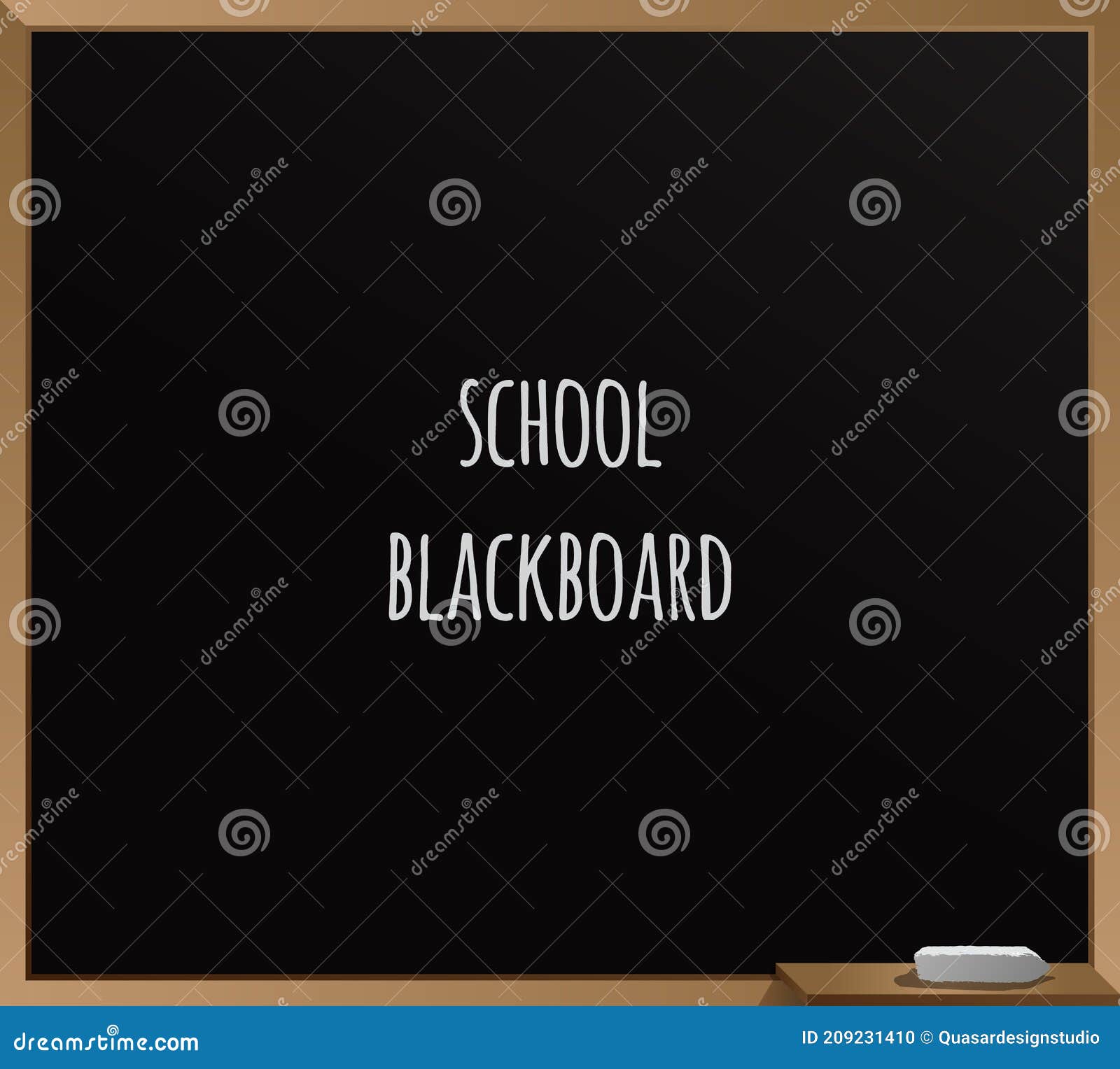 Black School Chalkboard. Vector Illustration Stock Vector ...