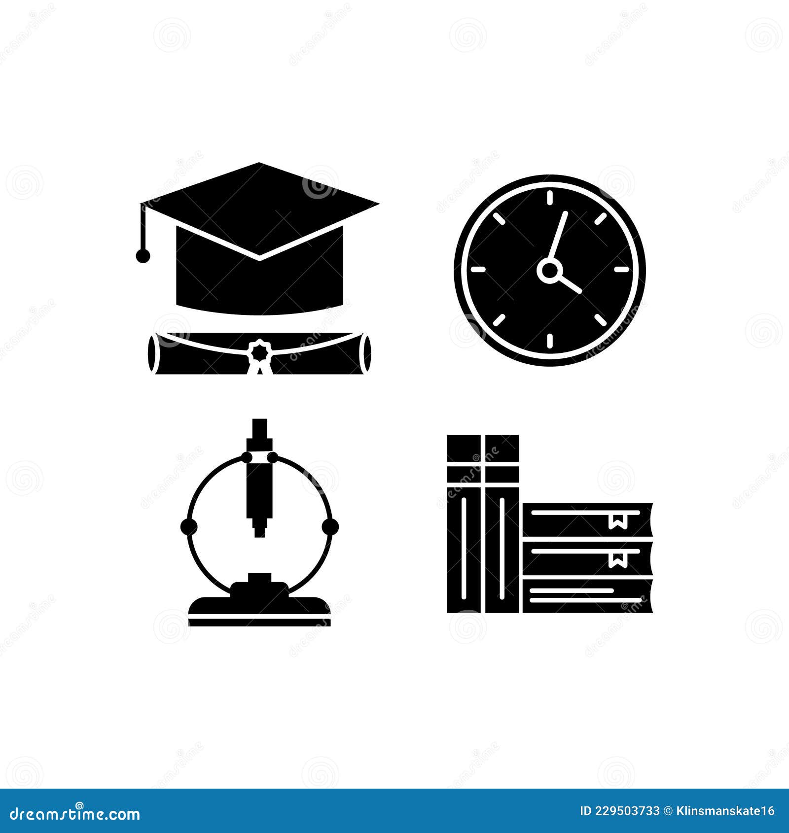 Black School Icon Design Collection Isolated Stock Vector ...