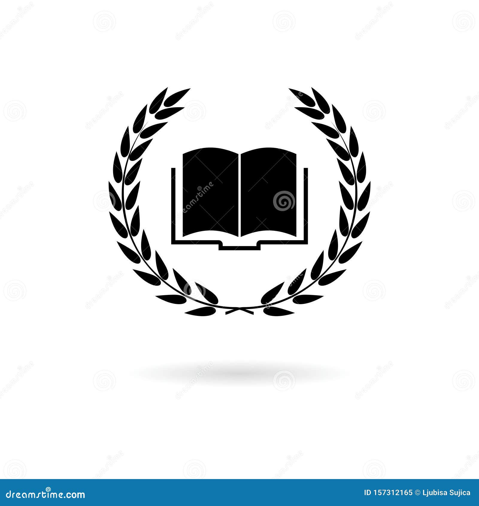 Black School Icon. Shadow Logo Design Stock Vector - Illustration of ...