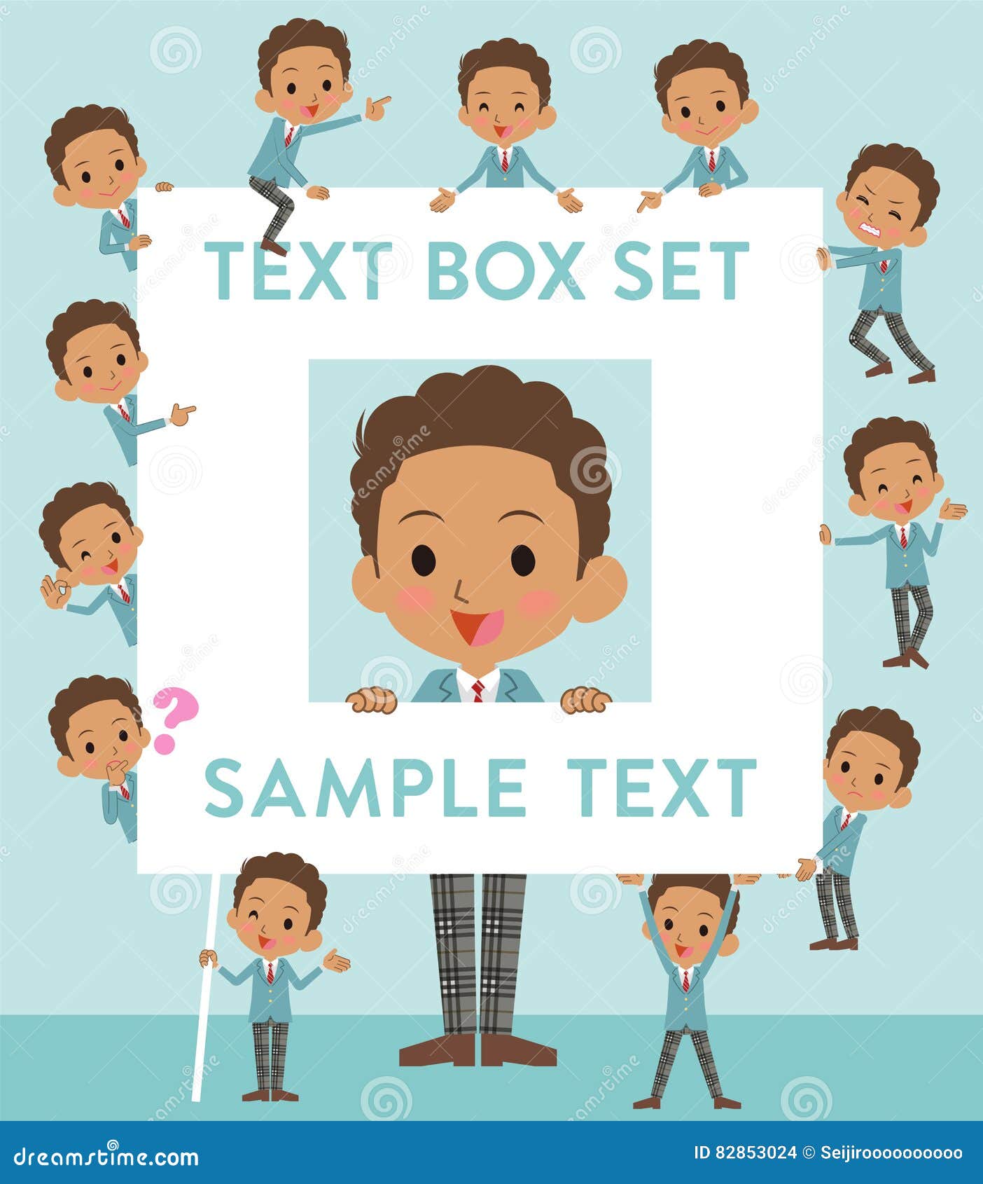 Black schoolboy text box stock vector. Illustration of people - 82853024