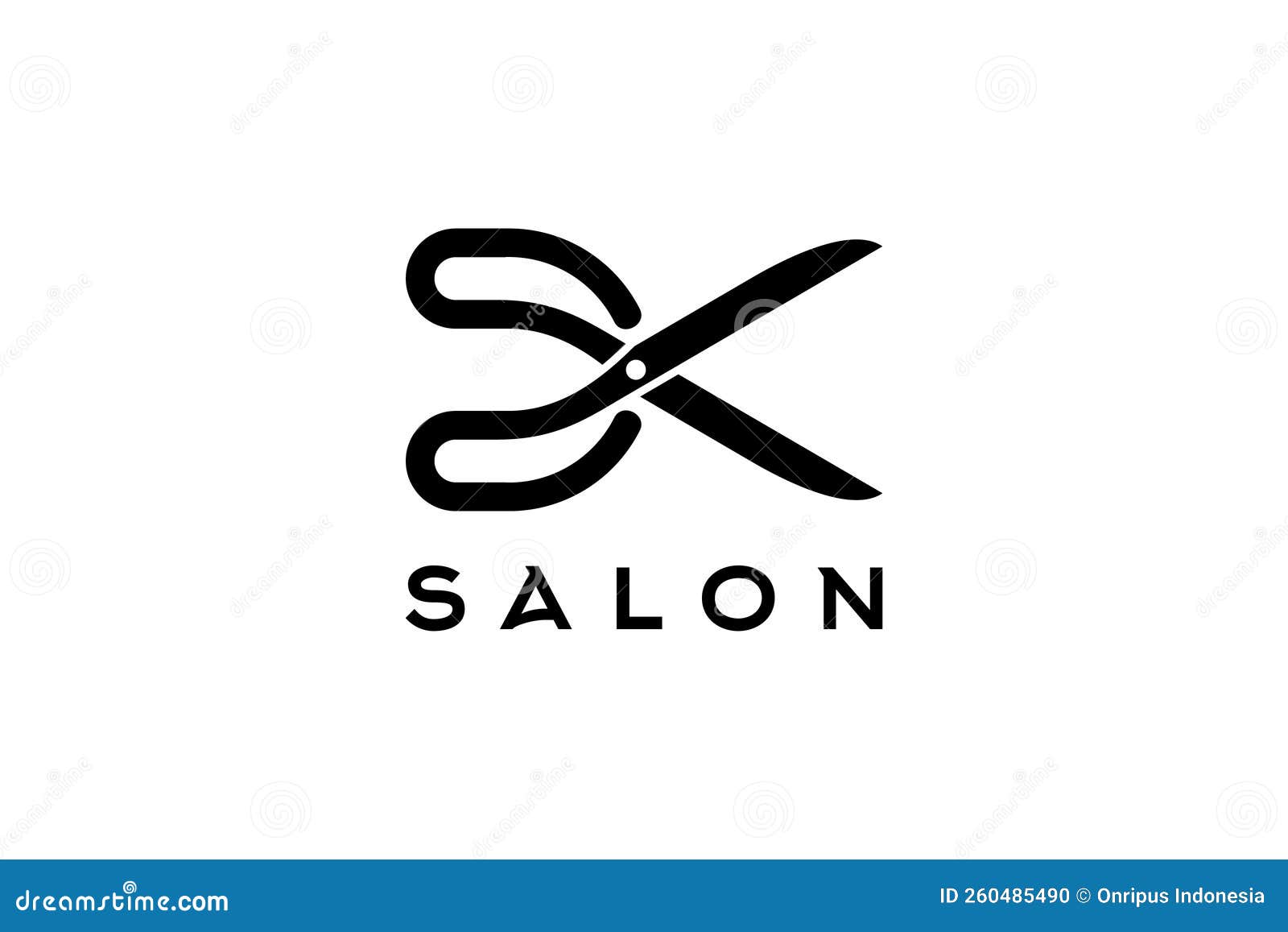 Black Scissor Salon Logo Concept Stock Vector - Illustration of ...