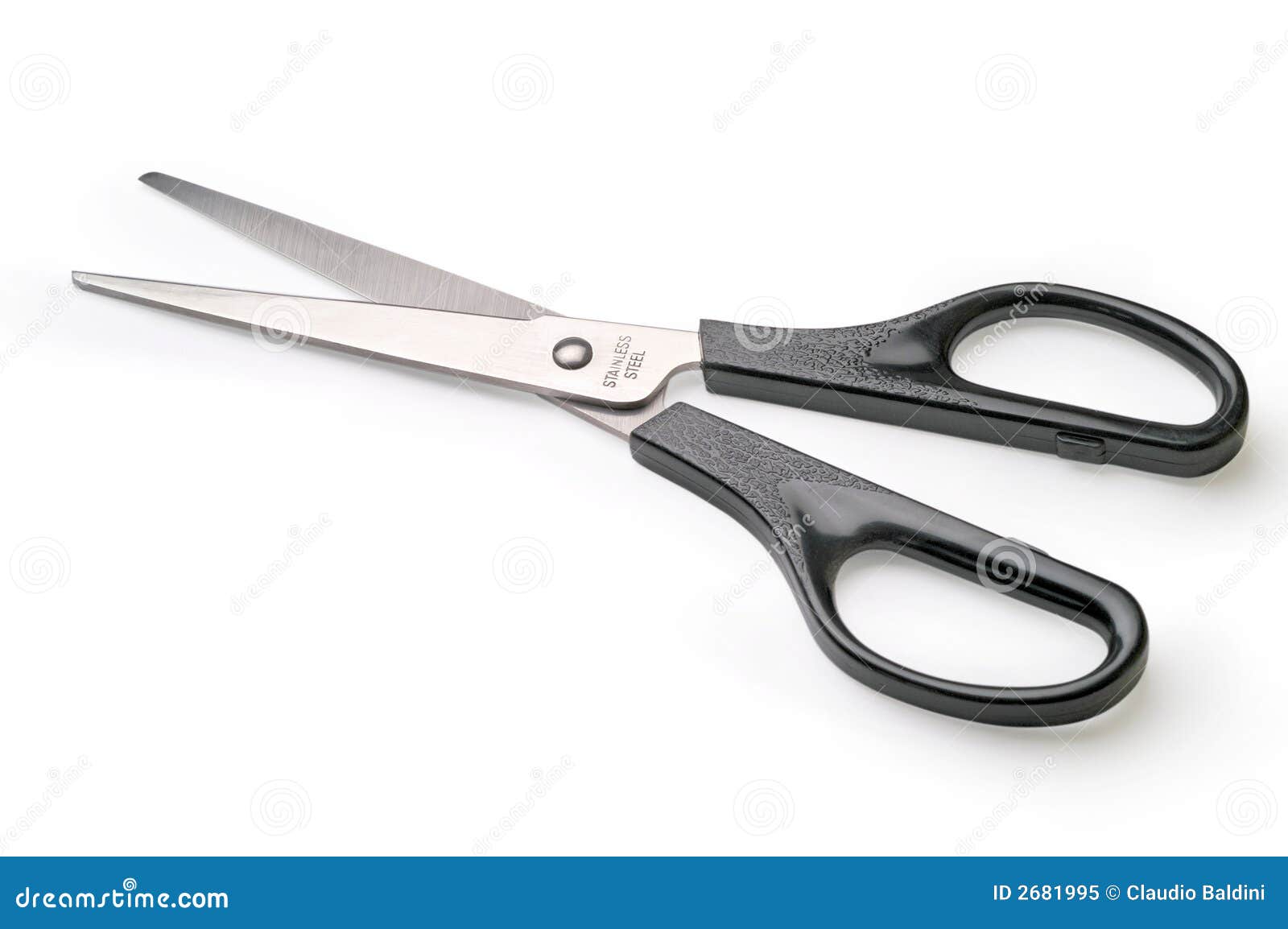 Black Scissors with Clipping Stock Image - Image of tool, finish: 2681995