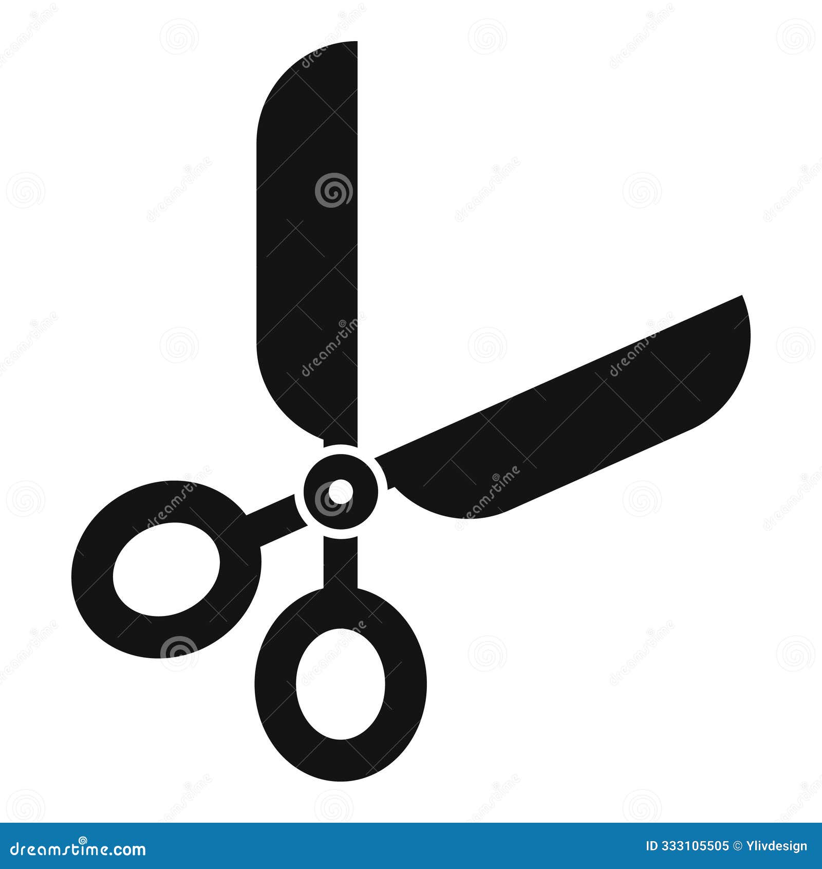 Black Scissors Icon Showing Cutting Action Stock Illustration ...