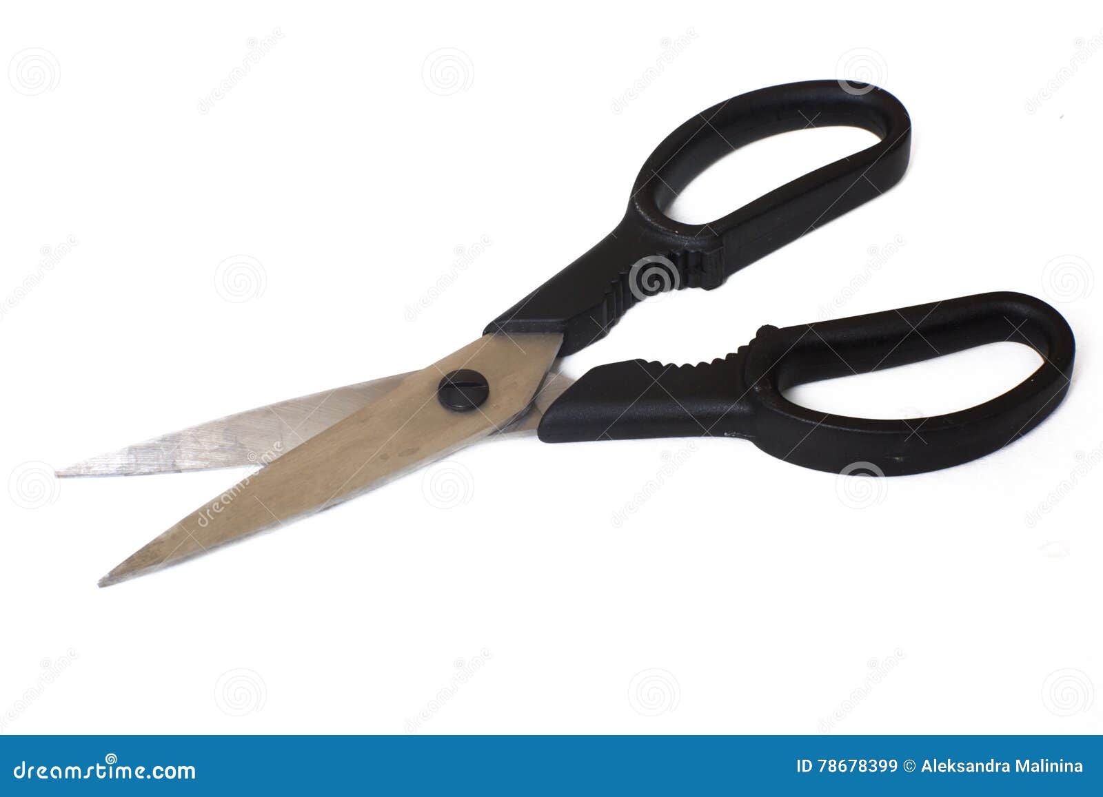 Black scissors isolated stock image. Image of clipping - 78678399