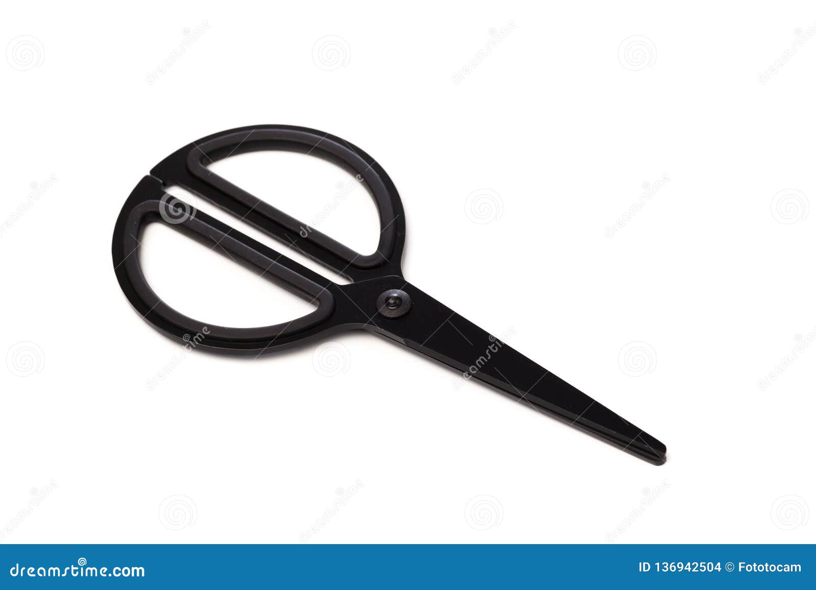 Black Scissors Isolated on White Stock Photo - Image of household ...