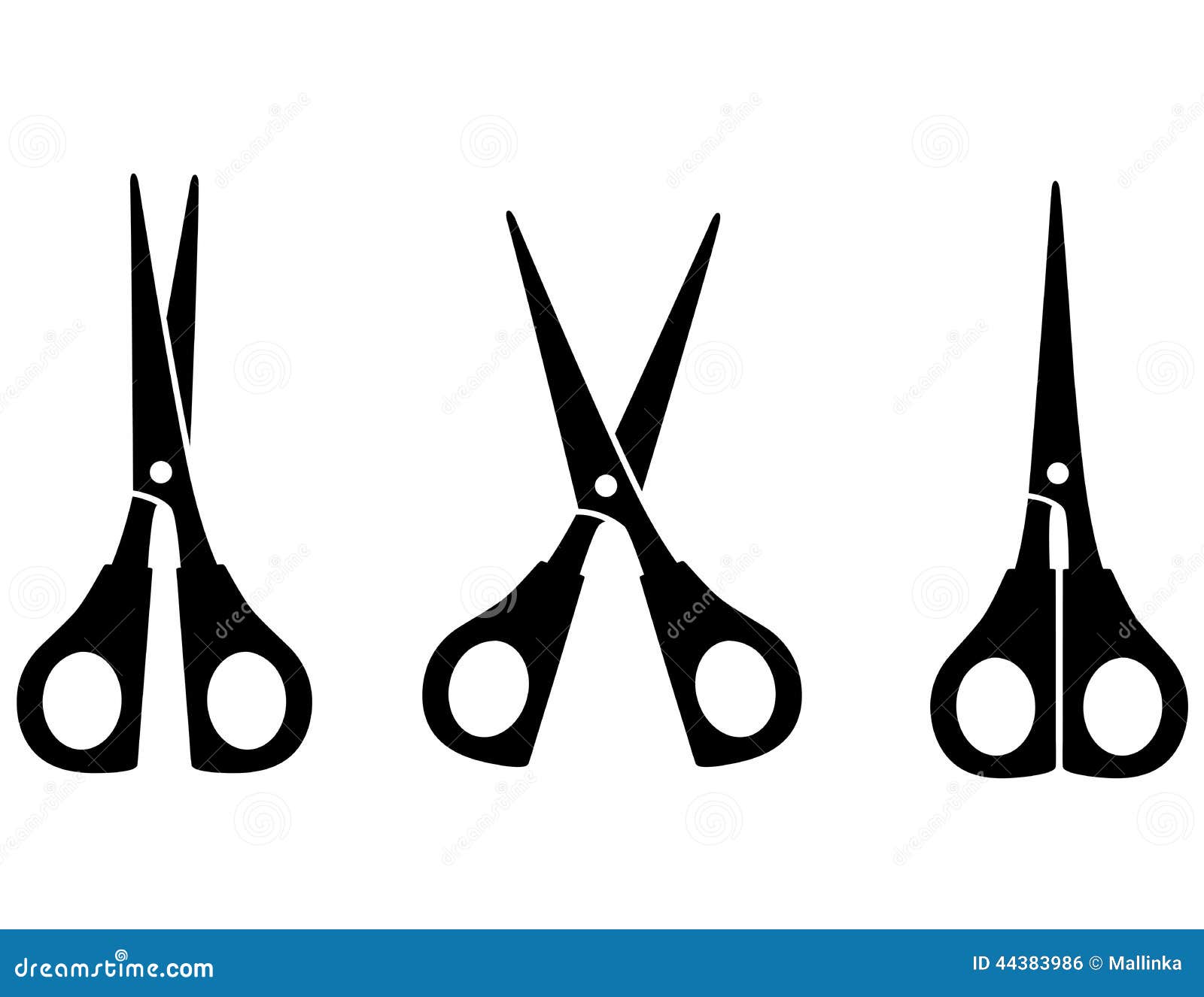 Black scissors silhouette stock vector. Illustration of discount - 44383986