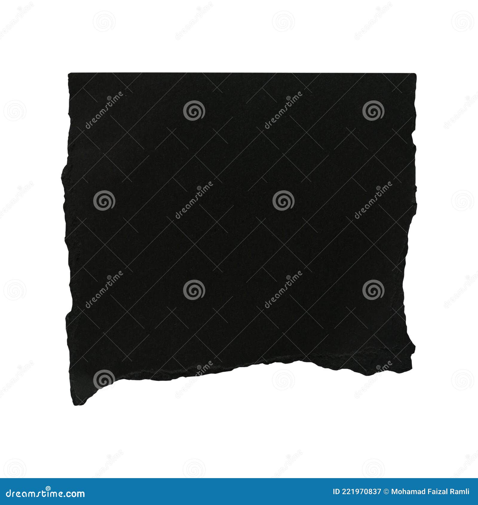 Black Scrap Paper Isolated on a White Background Stock Image - Image of ...