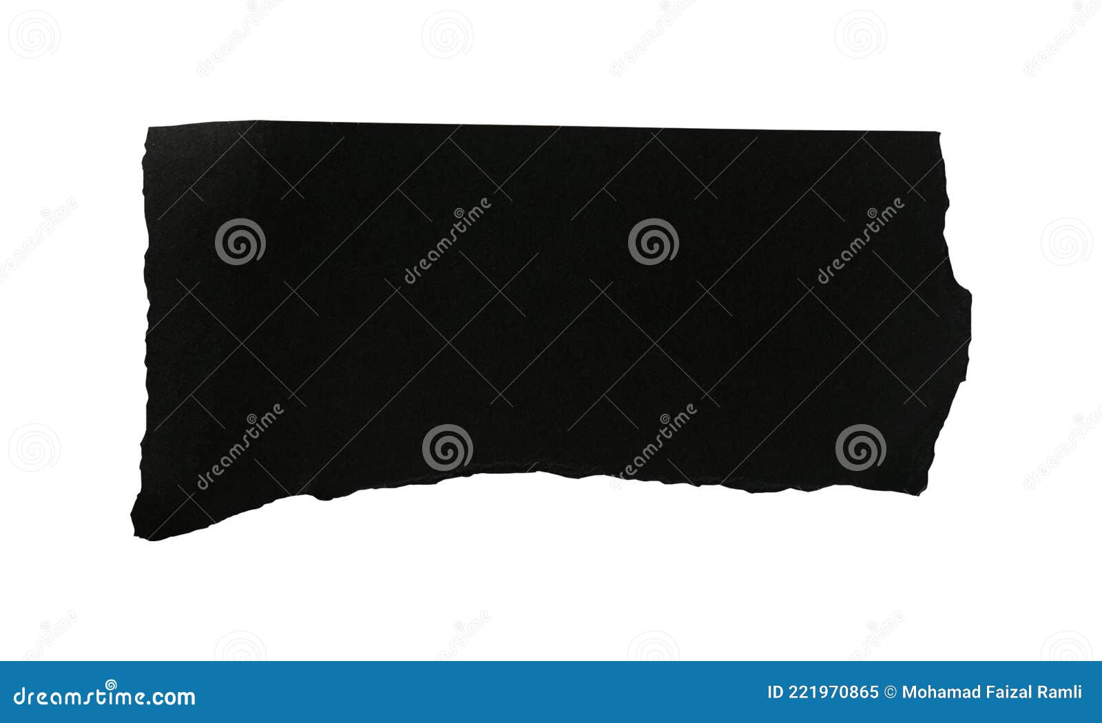 Black Scrap Paper Isolated on a White Background Stock Image - Image of ...