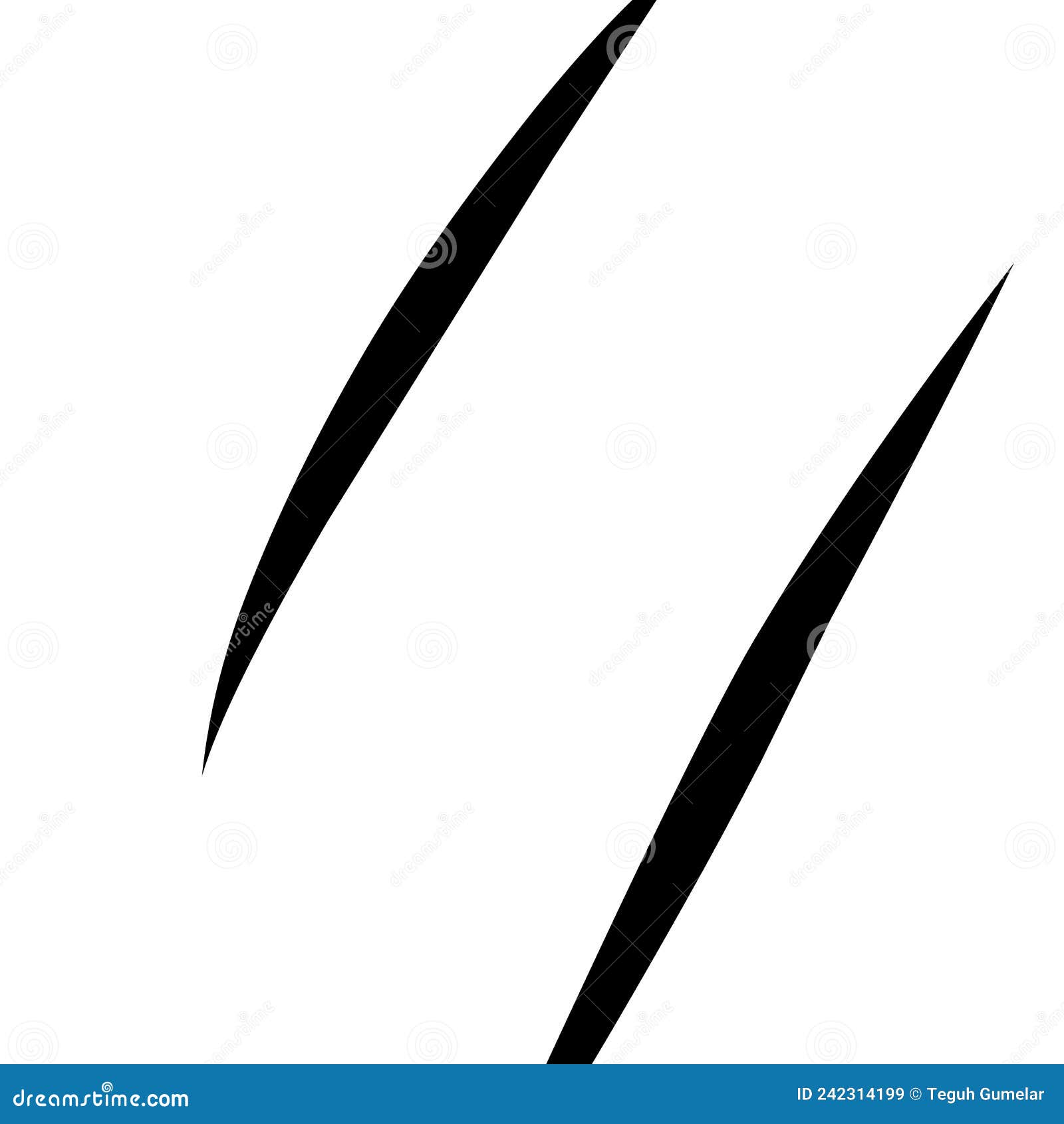 2 Black Scratch Marks on a White Background Stock Image - Image of ...