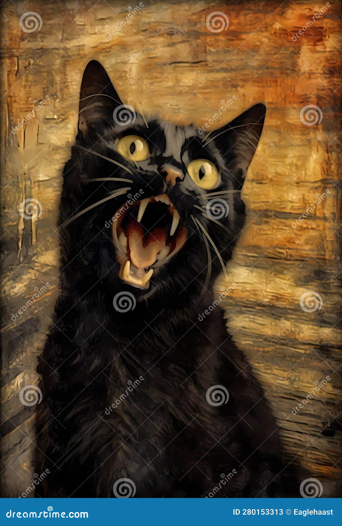 Screaming Black Cat