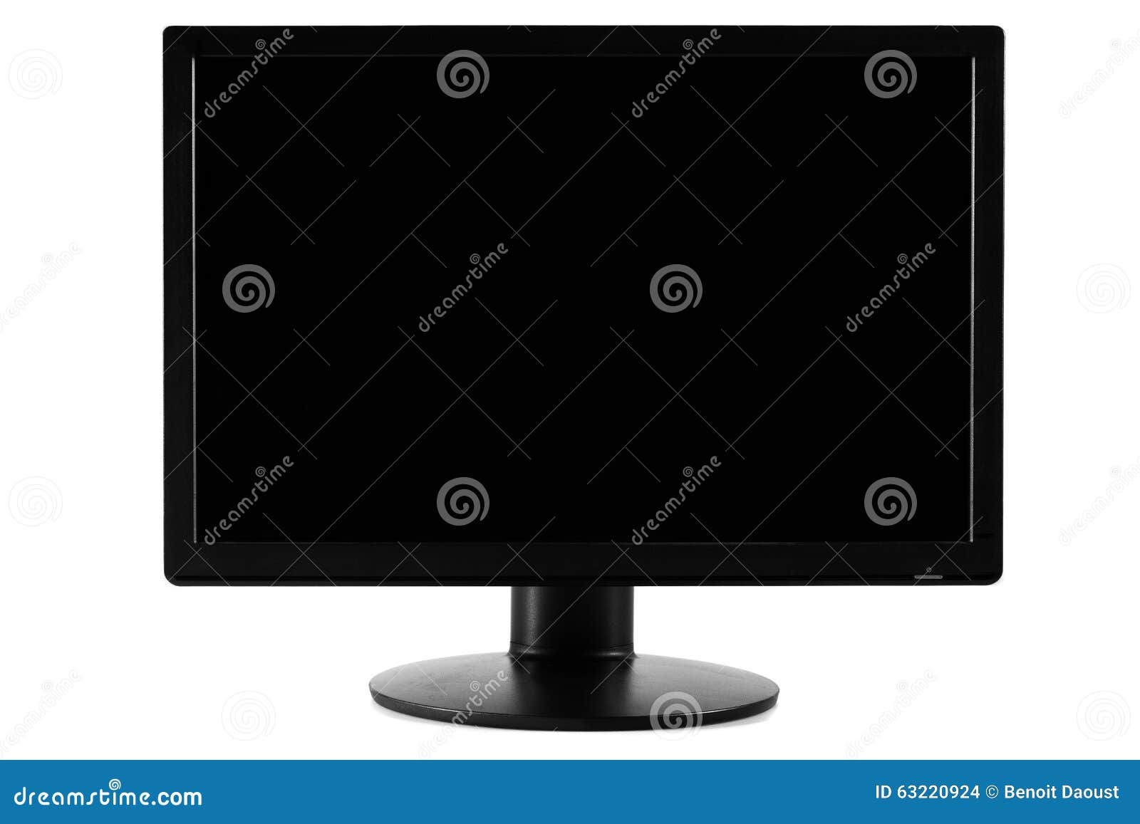 Black Screen of a Computer Screen Monitor Stock Photo - Image of ...