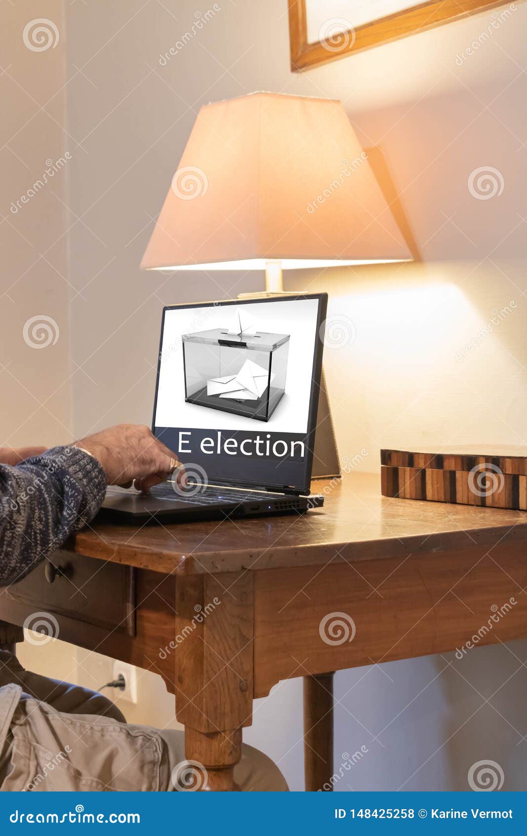 Laptop Screen on a Site of Remote Voting, Electronic Voting Stock Photo ...