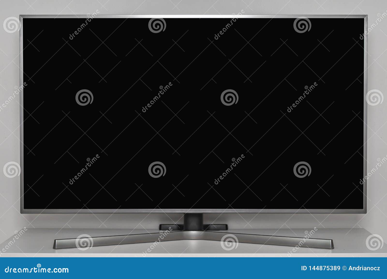 Black screen on digital TV stock image. Image of room - 144875389