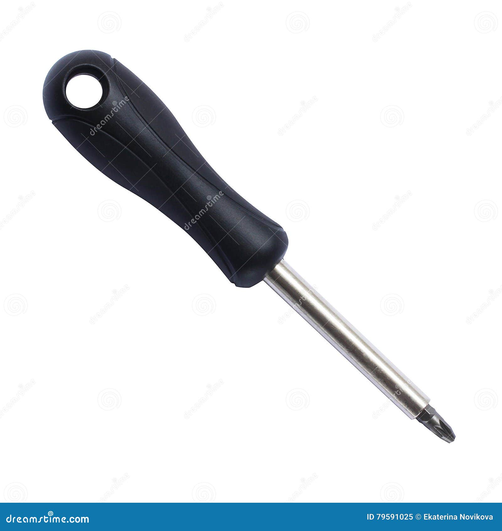 Black Screwdriver Isolated on White Stock Image - Image of construct ...