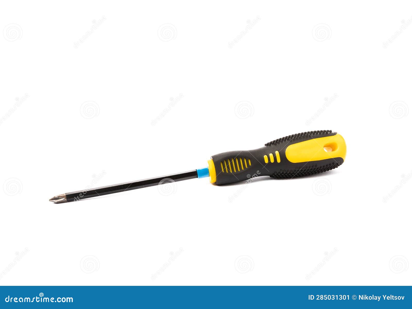 Black Screwdriver Isolated on White Background Stock Image - Image of ...
